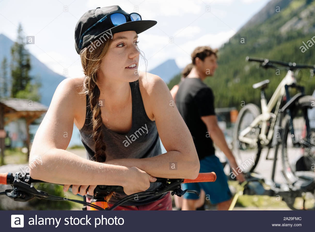 Leaning on bike hi-res stock photography and images - Alamy