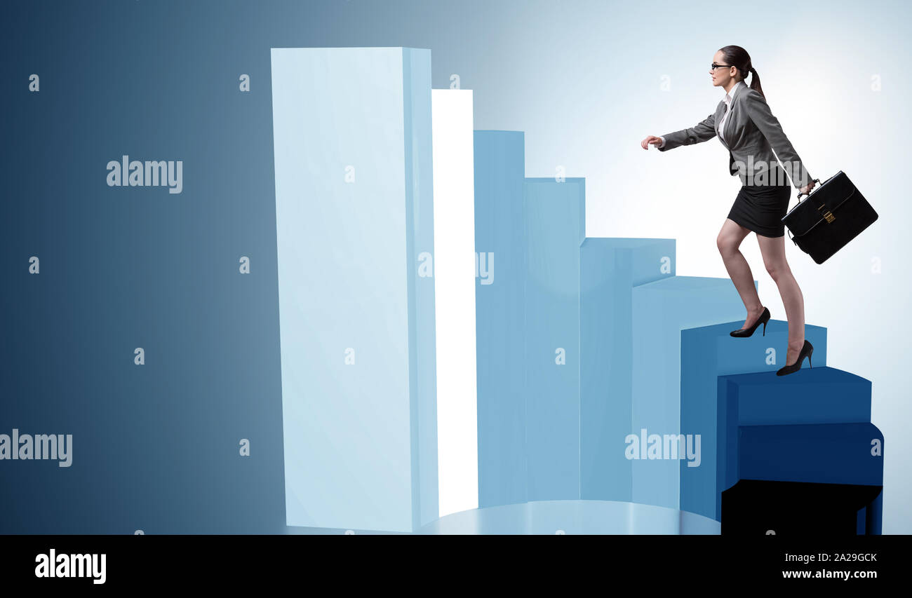 The career development with stairs in business concept Stock Photo - Alamy
