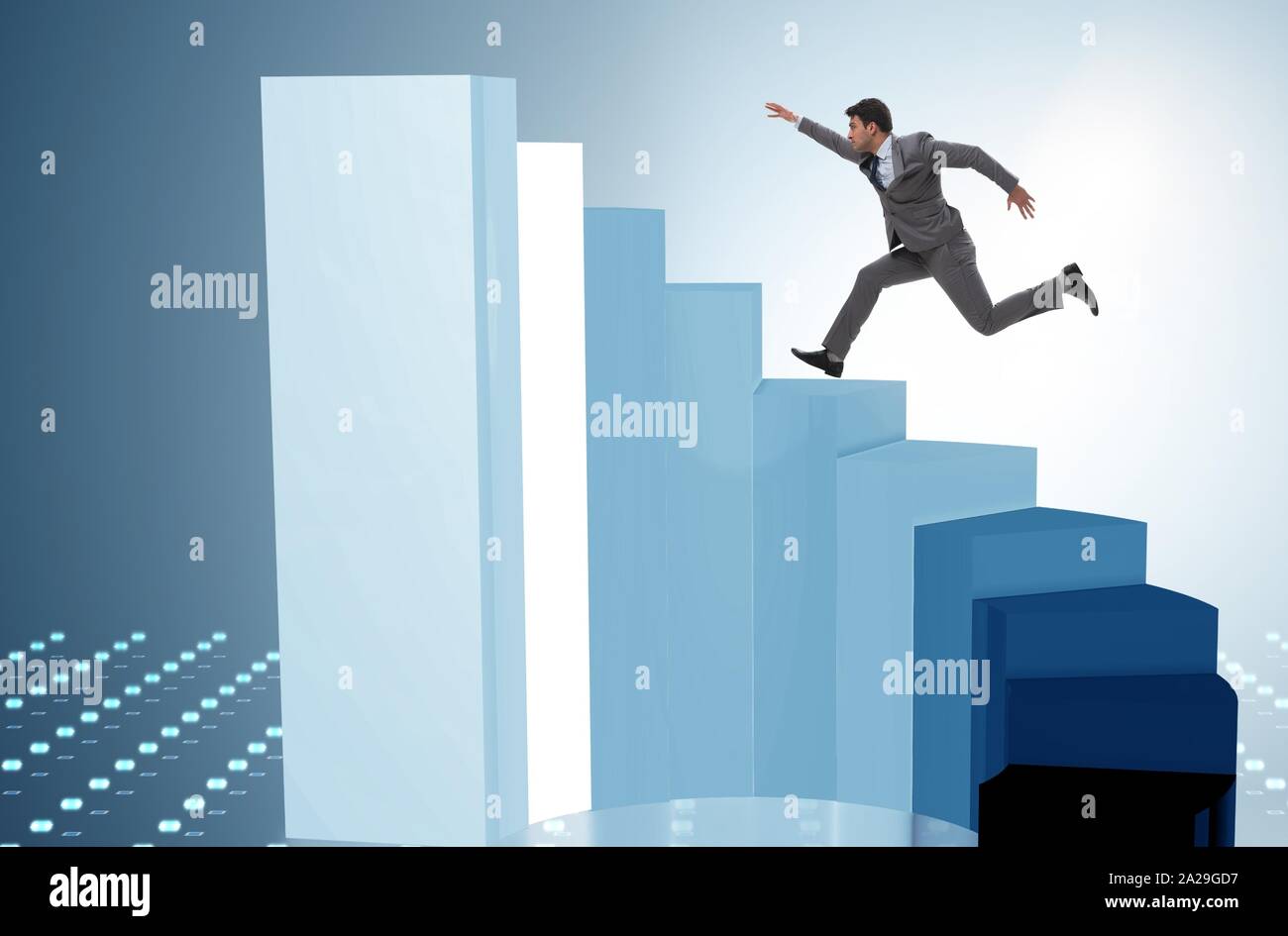 The career development with stairs in business concept Stock Photo - Alamy