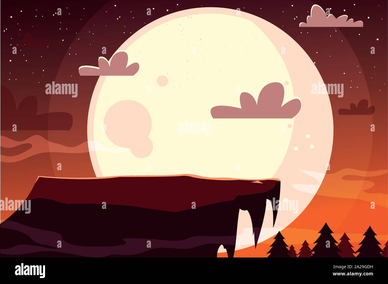 Night design, Halloween holiday horror scary celebration autumn dark ...