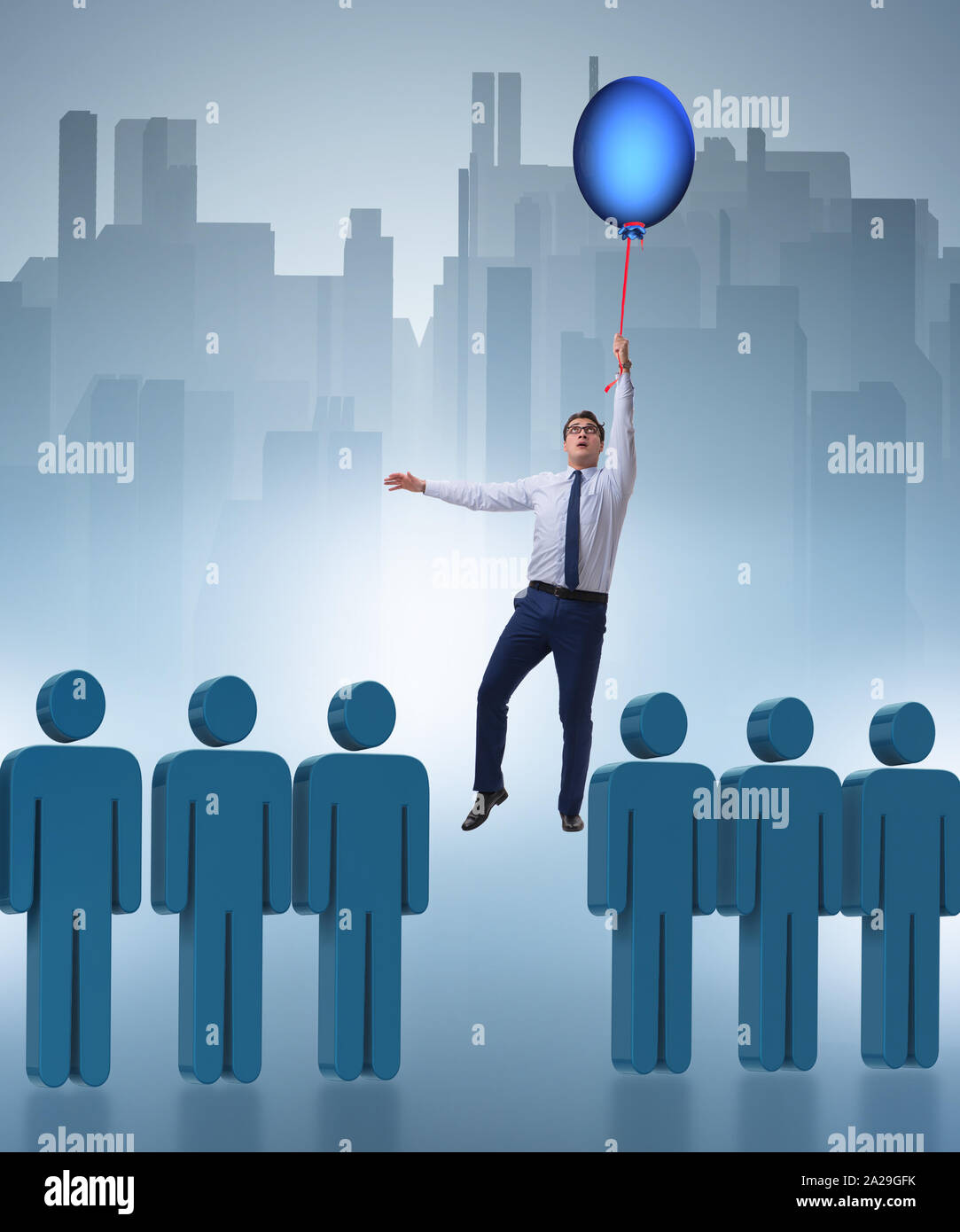 The man successful among his peer group Stock Photo - Alamy