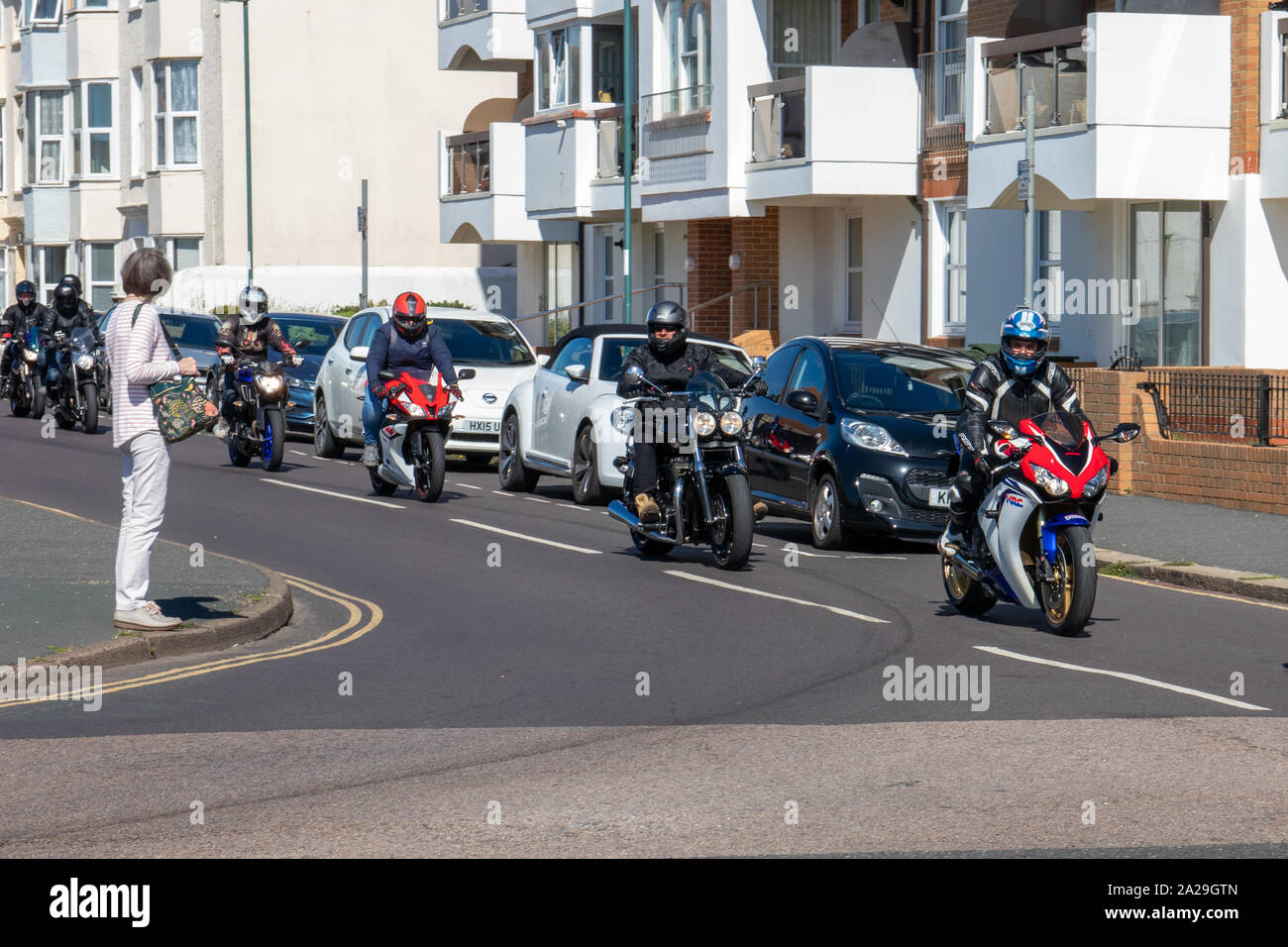 Bikers on leather hi-res stock photography and images - Alamy