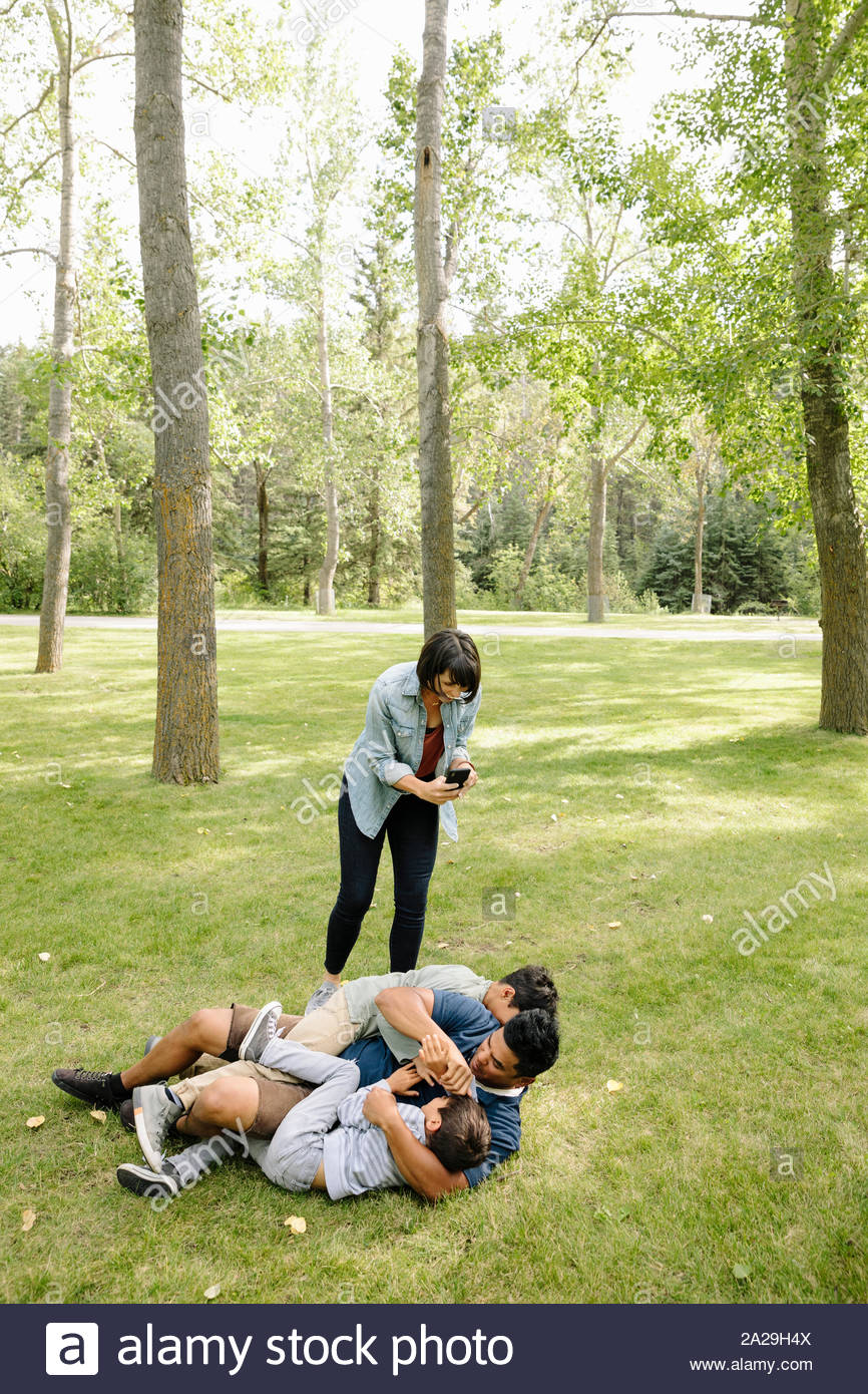 With his mother and father photo hi-res stock photography and images ...