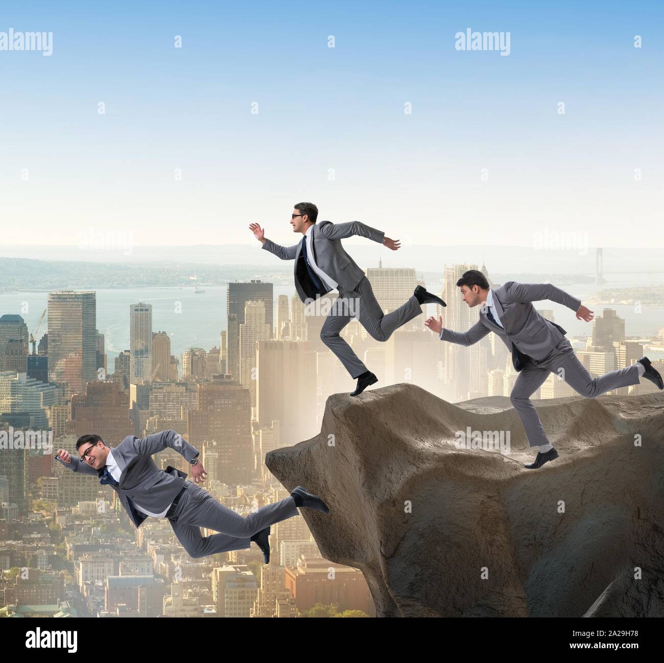 The businessman making poor decisions in business Stock Photo - Alamy