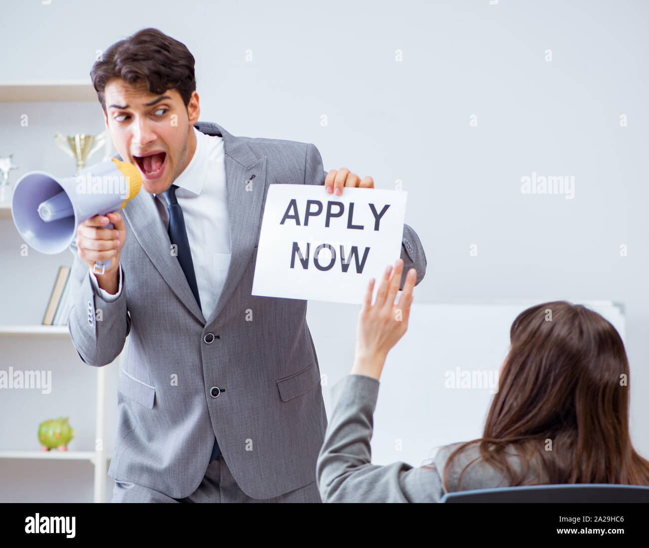 The business people in recruitment concept Stock Photo - Alamy