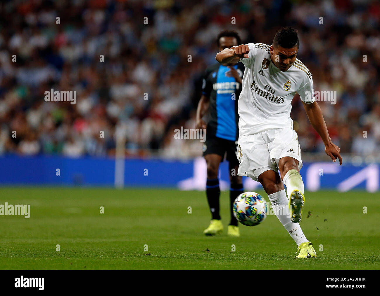 Real Madrid CF's Carlos H. Casemiro in action during the UEFA Champions ...