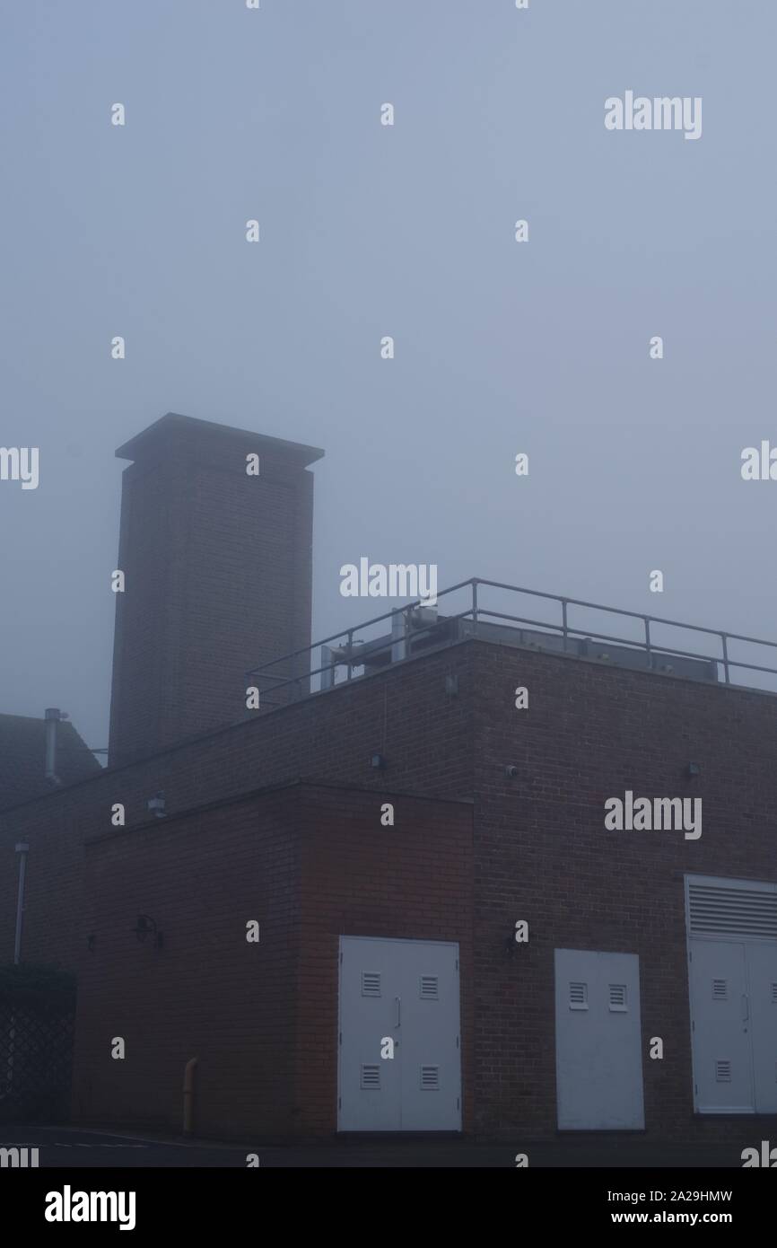 Exeter and Devon Crematorium Building. UK. On a Misty Winters Day Stock ...