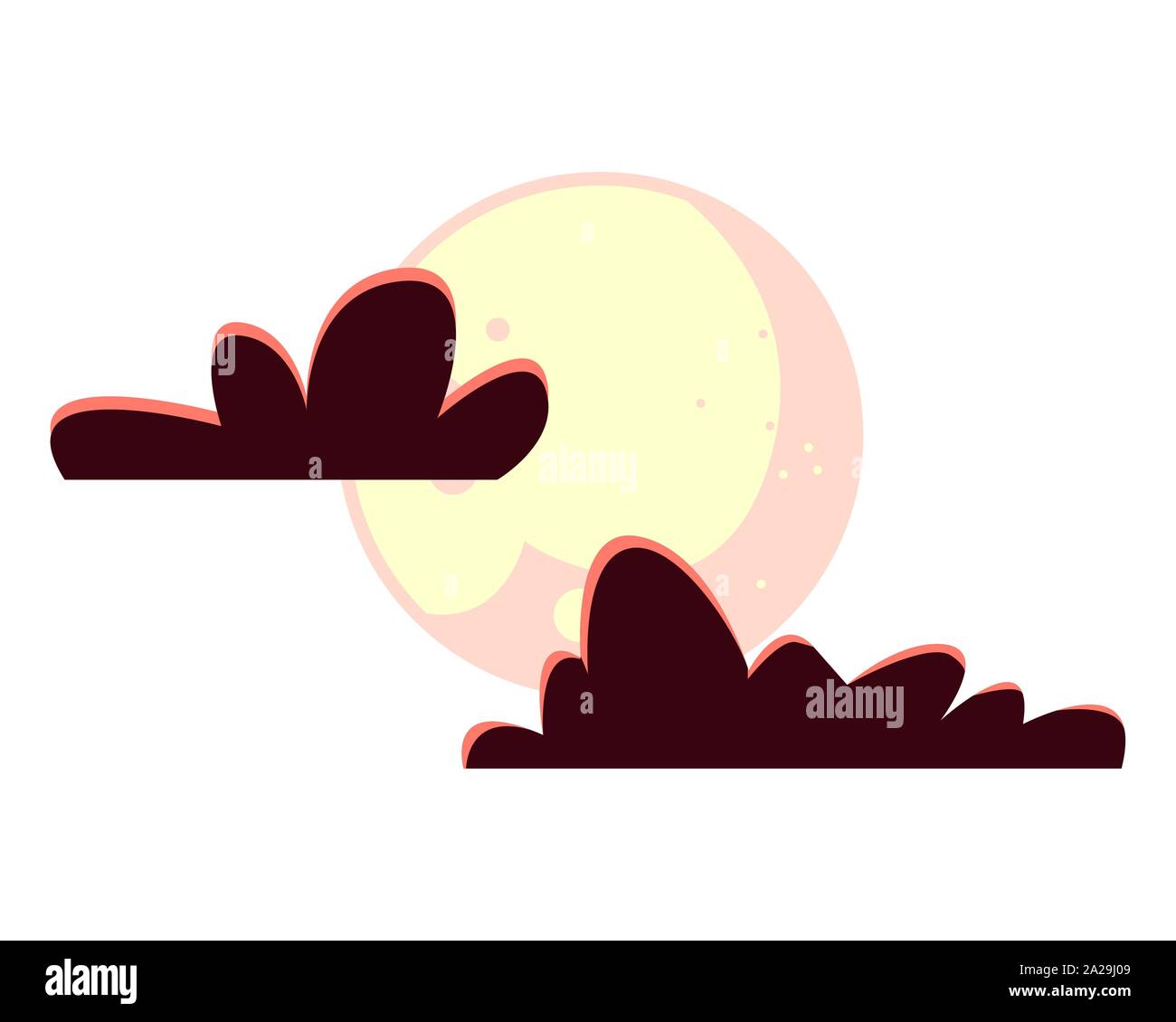 Moon icon design, Night bedtime sky space moonlight nature and space ...