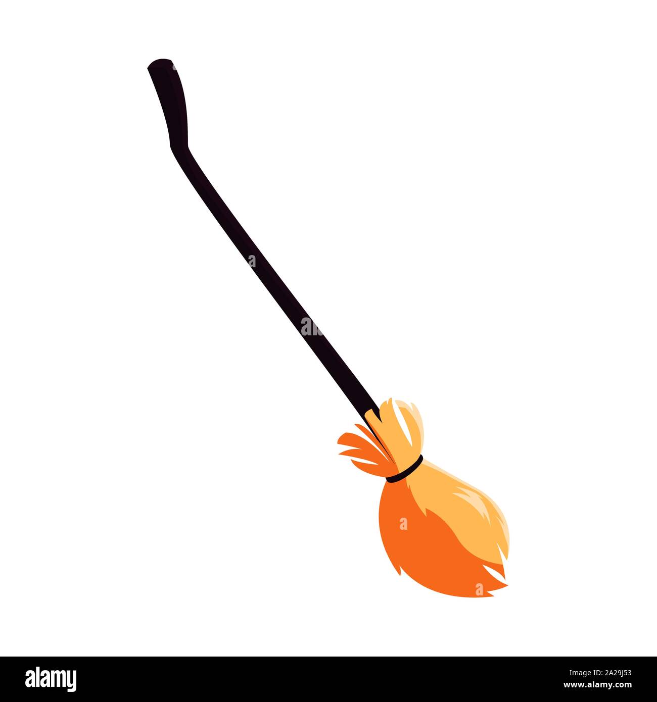 Broom design, Halloween holiday horror scary celebration autumn dark ...