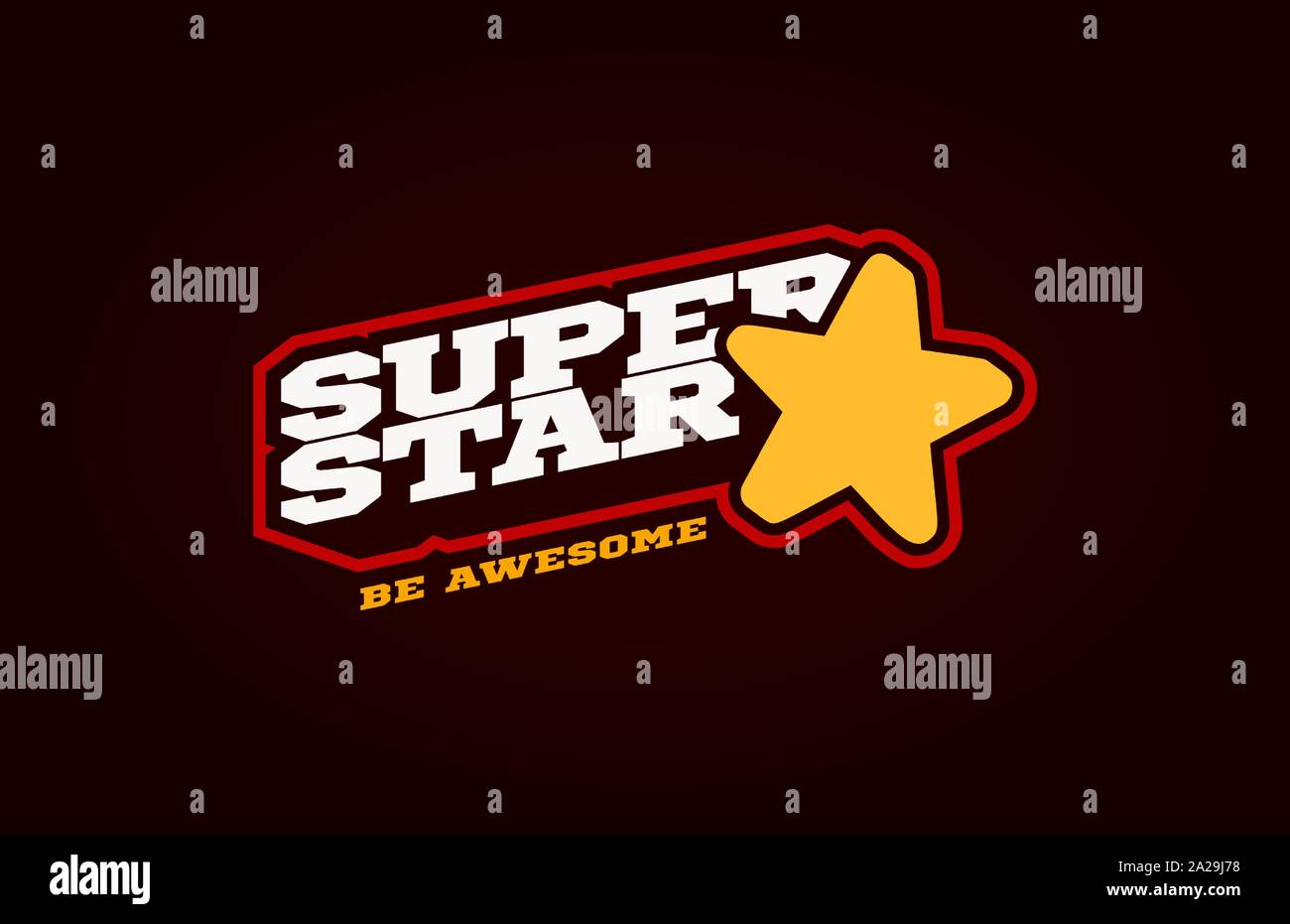 Superstar Modern professional sport Typography in retro style. Vector ...