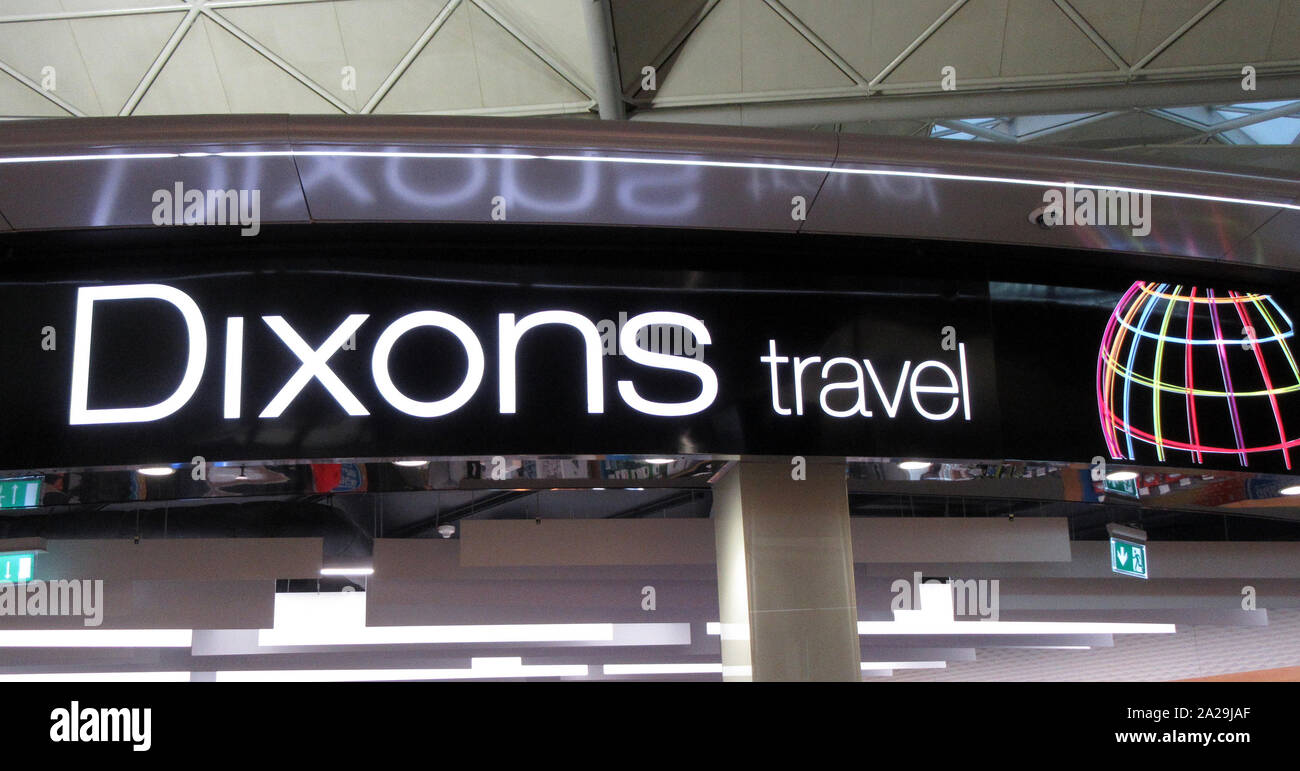 Dixons Travel logo seen at their store in London Stansted Airport Stock ...