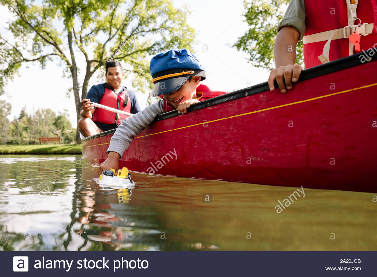 Toy boat child hi-res stock photography and images - Alamy