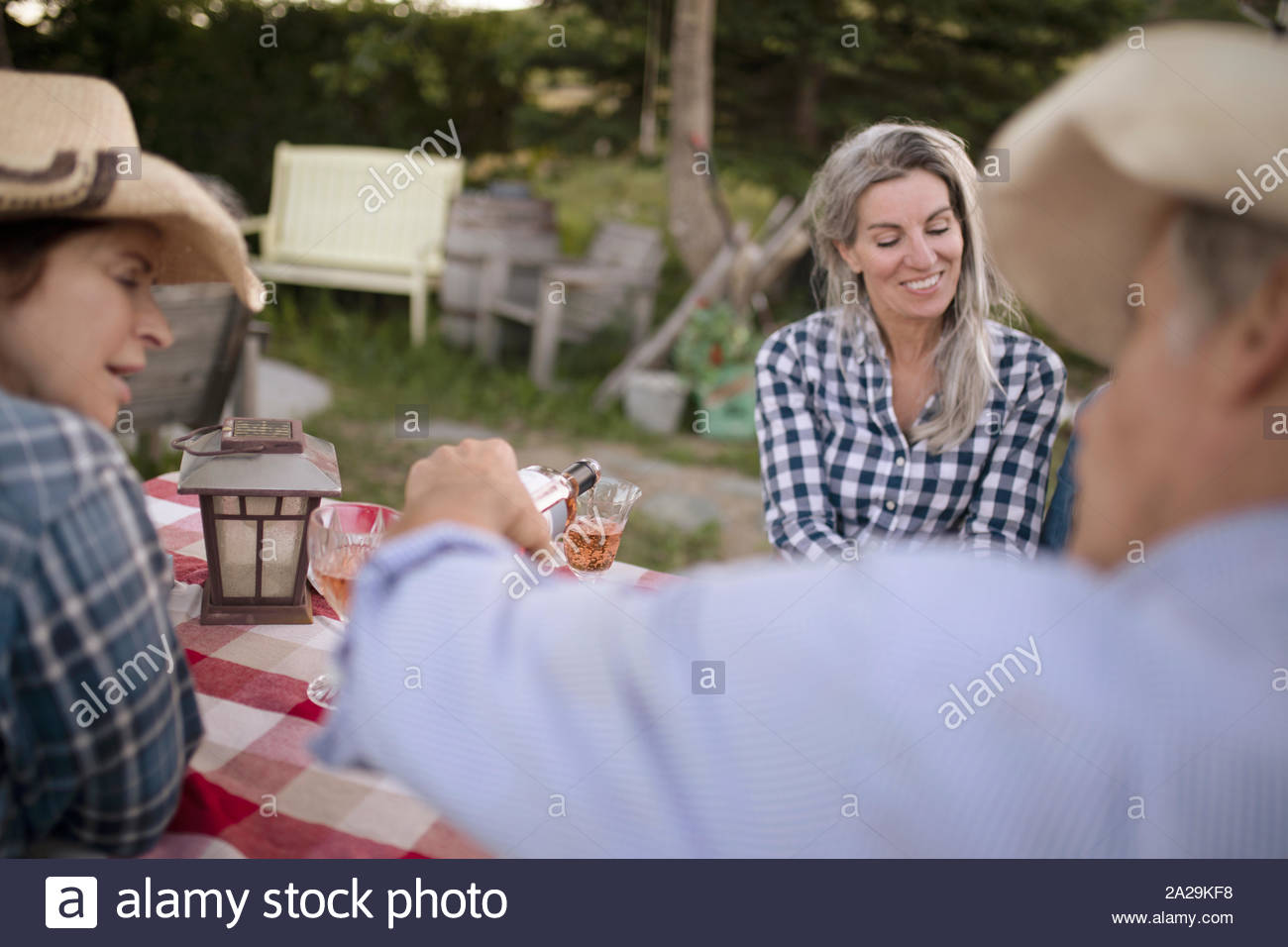 Outside with wine portrait hi-res stock photography and images - Alamy