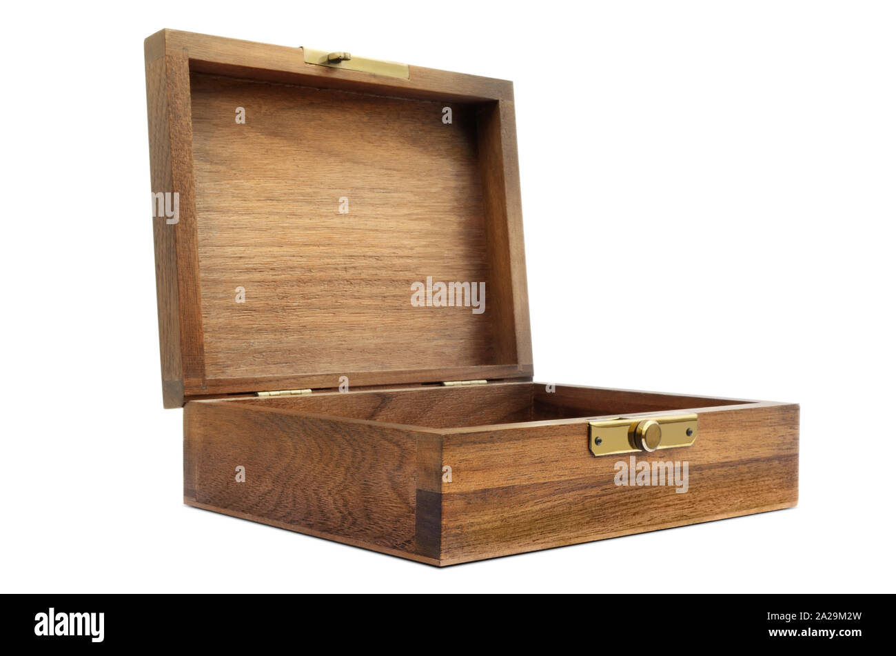 Wood Box Front Diagonal View Stock Photo - Alamy
