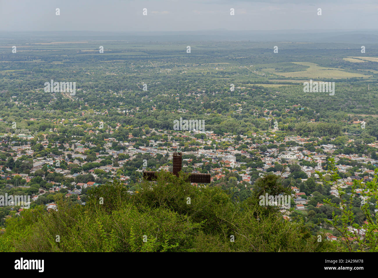Aerial view of Valley of Calamuchita, Córdoba, Argentina Stock Photo ...
