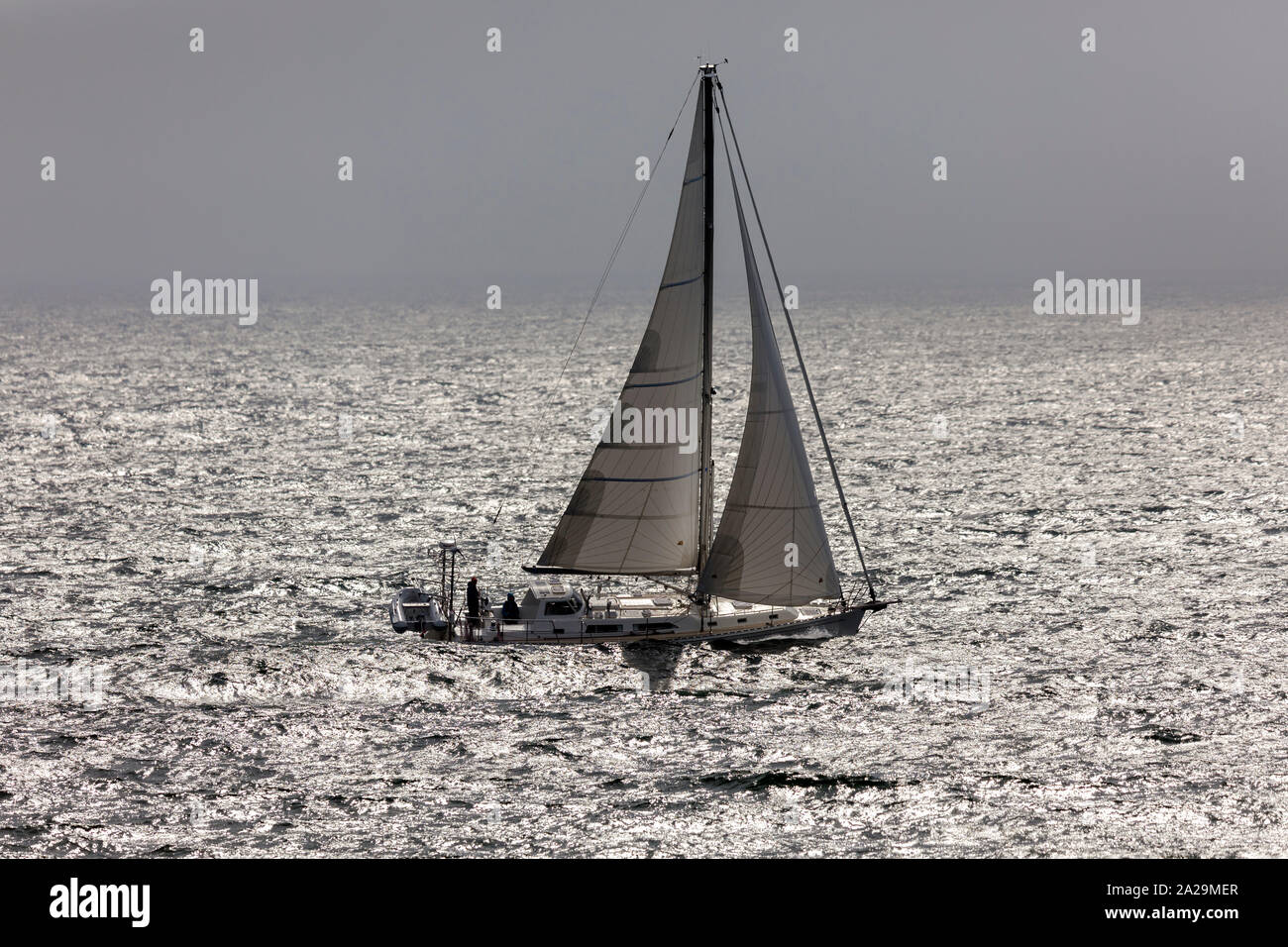 sailboat off the coast Acadia National Park, Acadia National Park ...