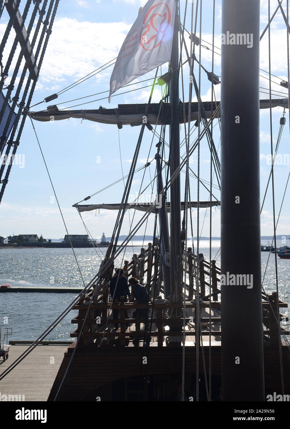 Replica of the Santa Maria ship Stock Photo - Alamy