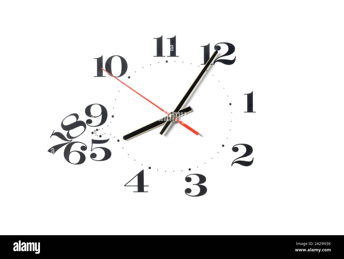 Clock showing 5 clock Cut Out Stock Images & Pictures - Alamy