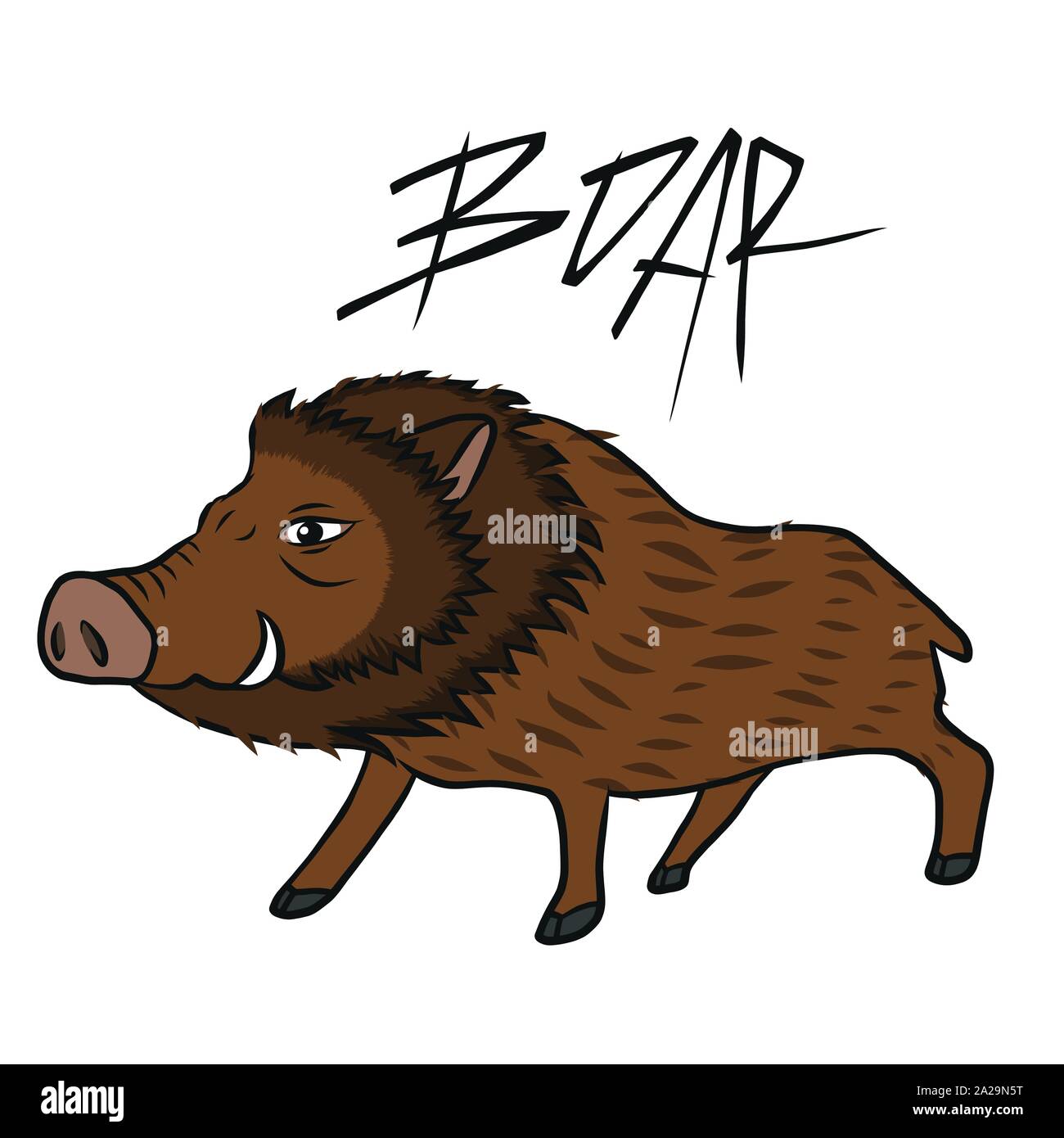 Boar wild pig cartoon vector illustration Stock Vector Image & Art - Alamy