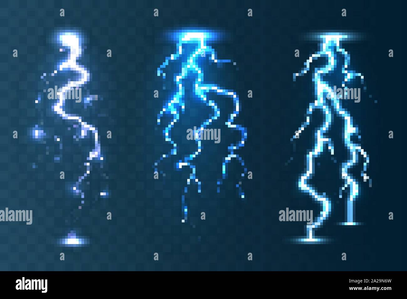 Transparent Lightning Bolt Effect Realistic Lightning Bolts Black