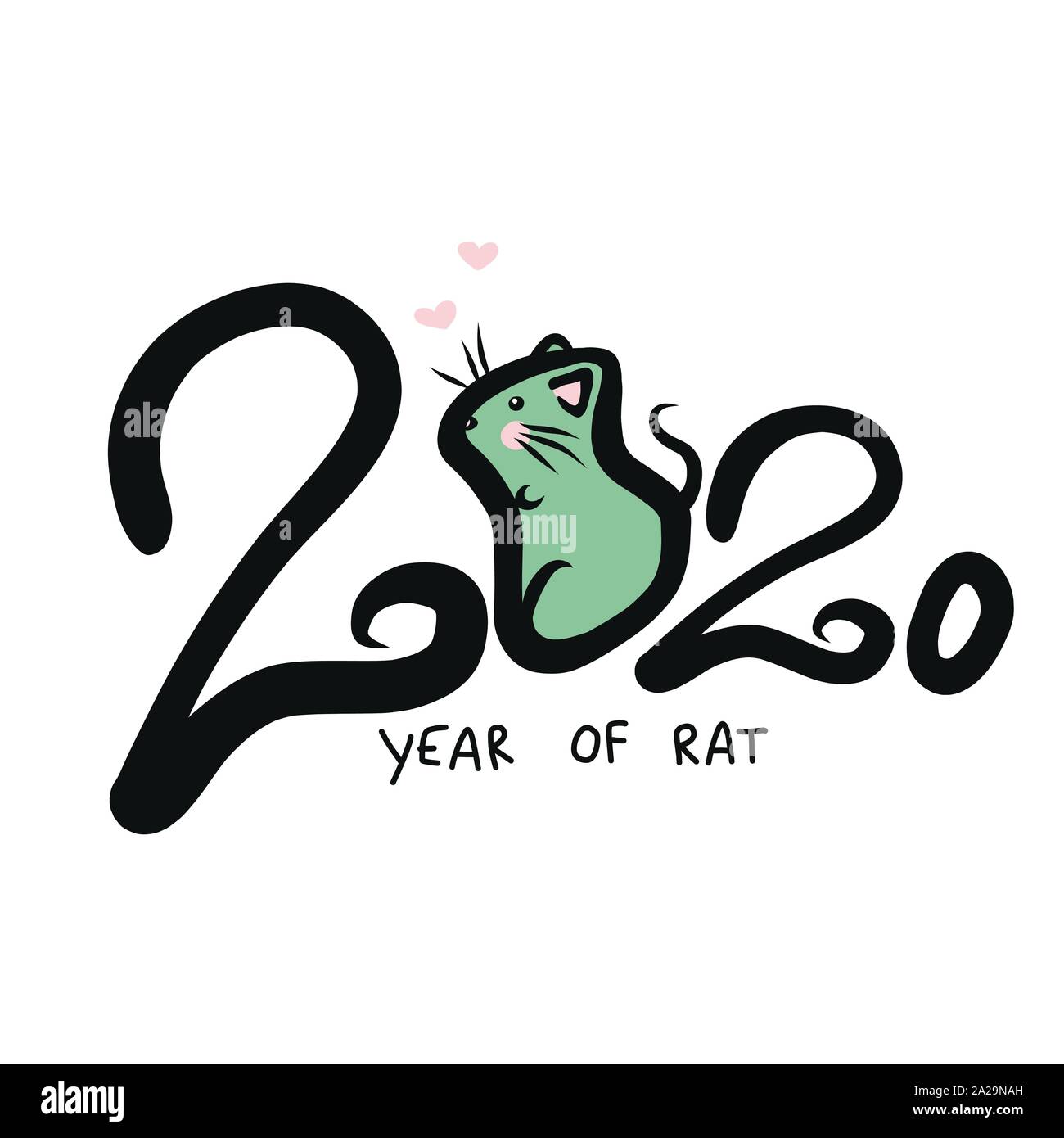 2020 year of rat vector illustration Stock Vector Image & Art - Alamy