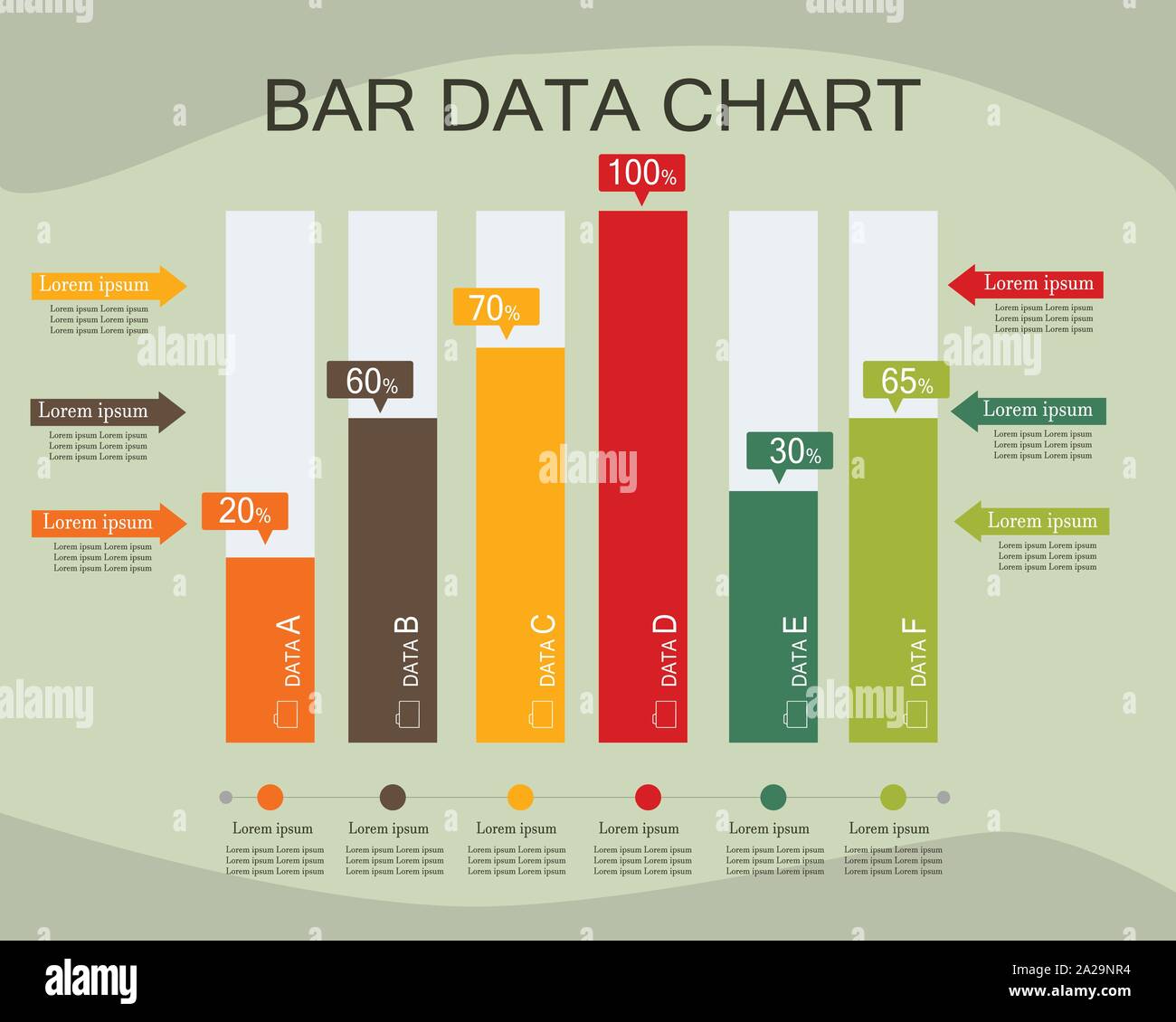 Bar data chart infographic, business graph vector illustration Stock ...