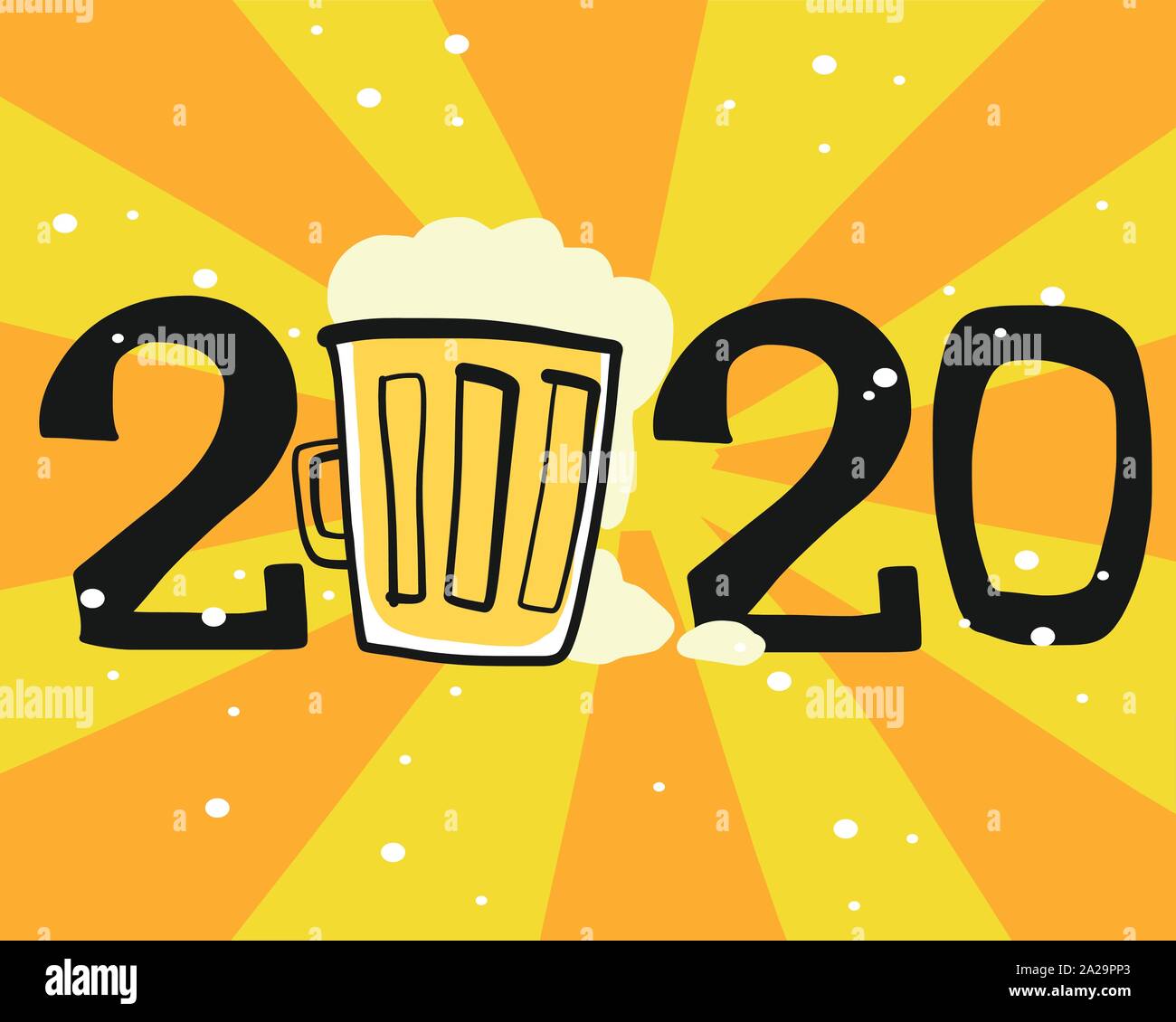 2020 glass of beer vector illustration Stock Vector Image & Art - Alamy