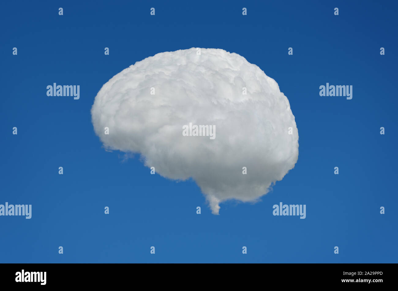Brain cloud in blue sky Stock Photo - Alamy