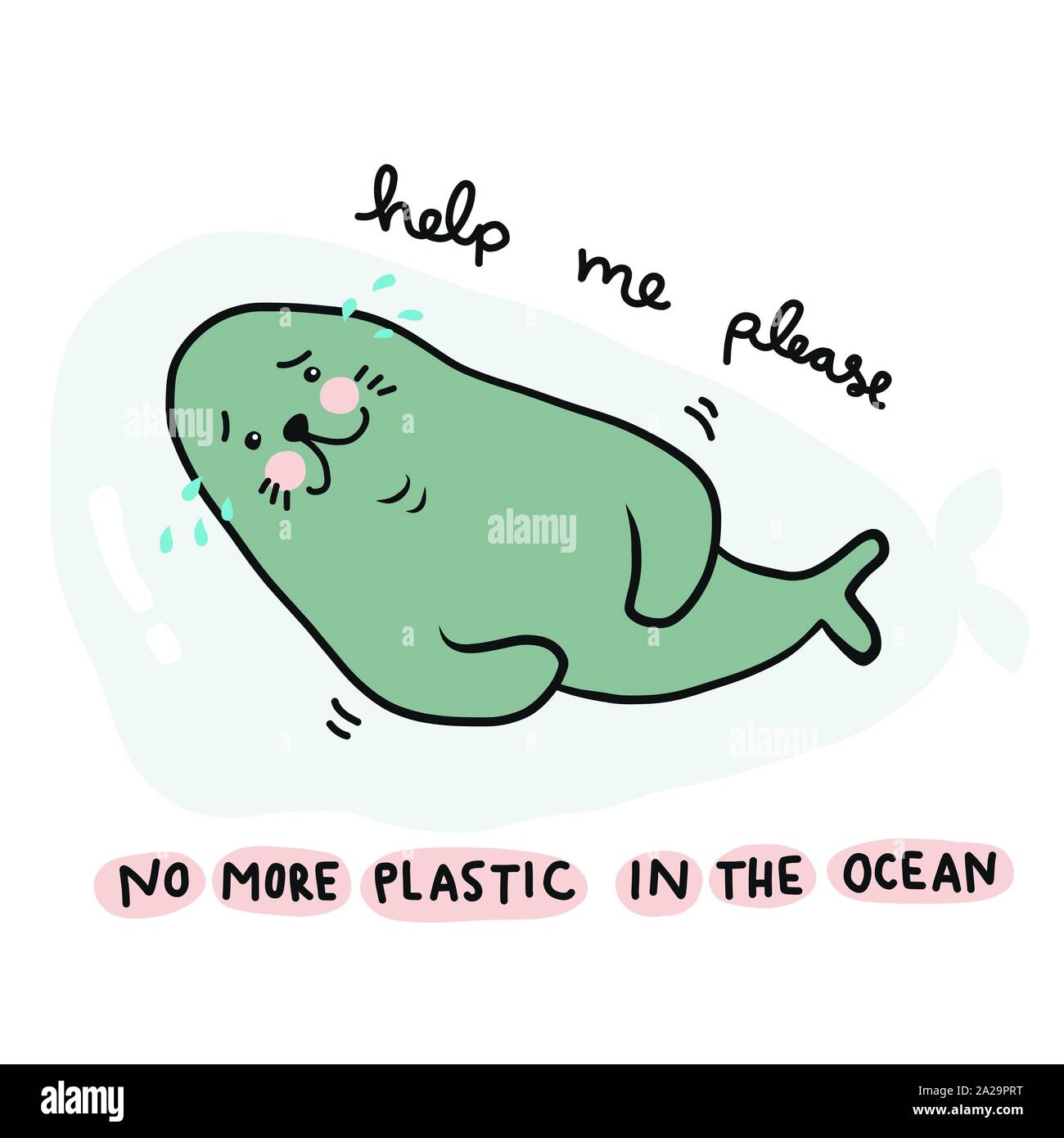 Plastic waste fish cartoon hi-res stock photography and images - Alamy