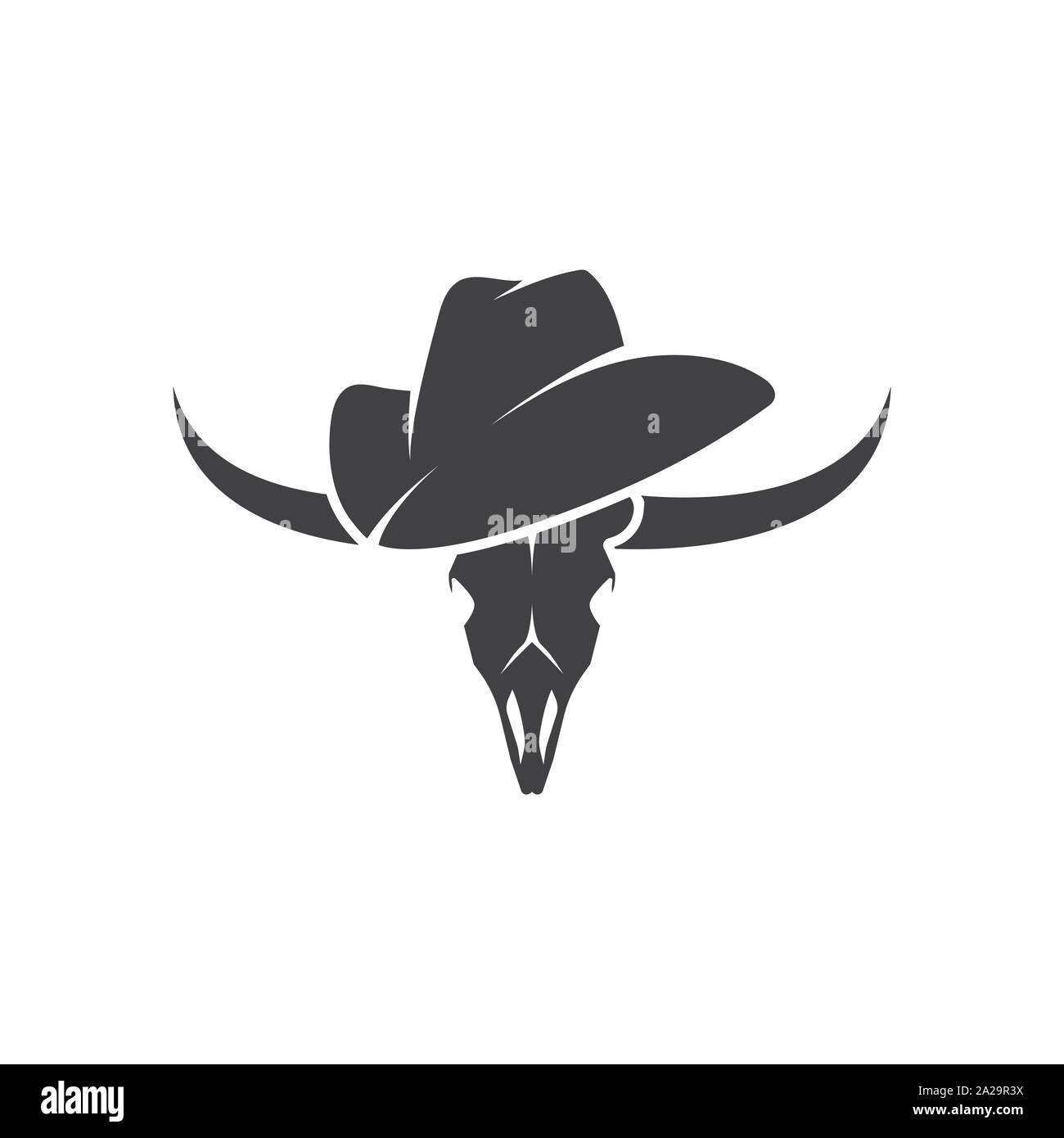 Texas longhorn skull with horns hi-res stock photography and images - Alamy