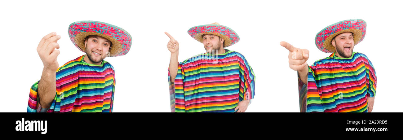 The funny mexican isolated on white Stock Photo - Alamy