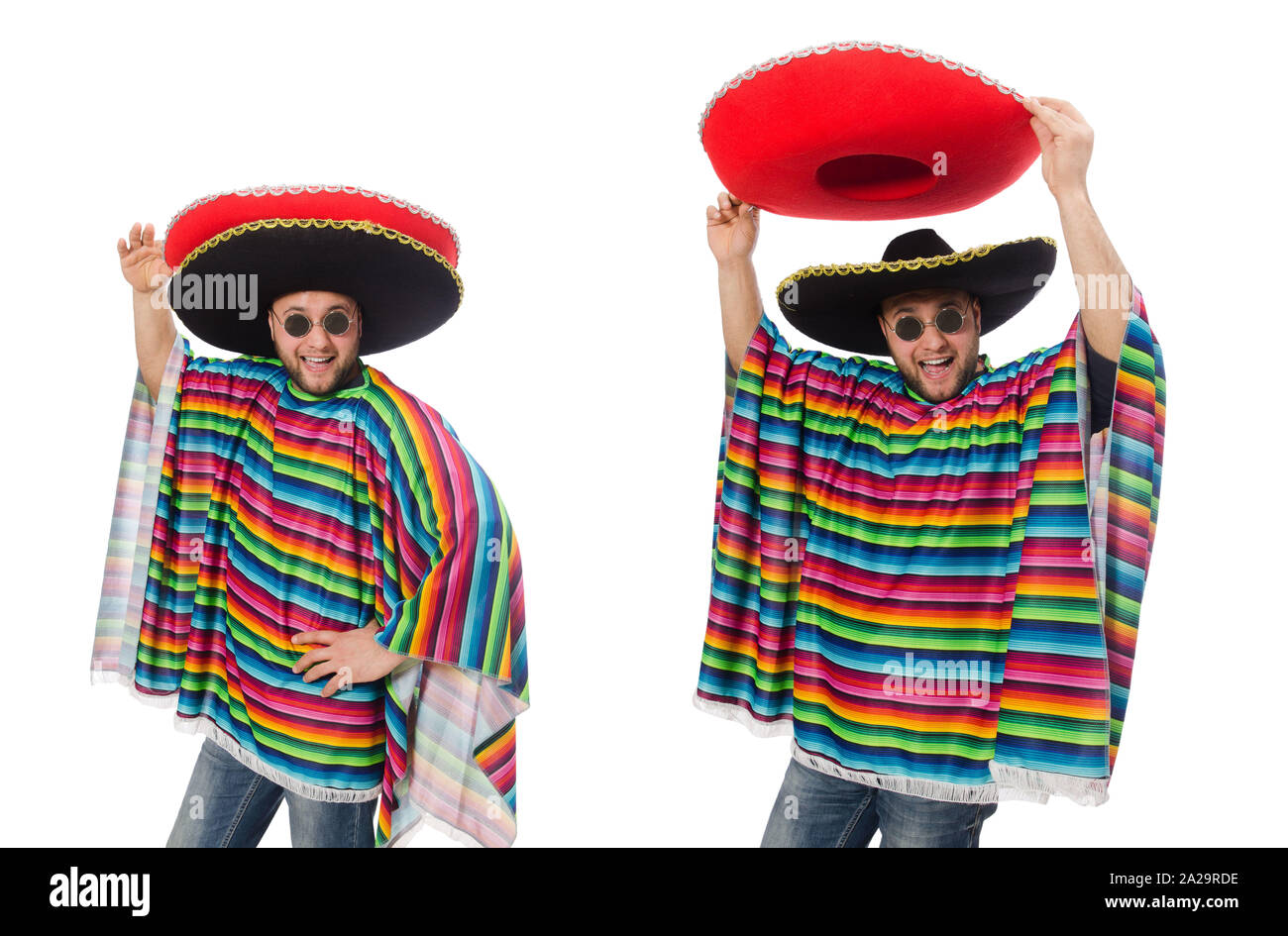 The funny mexican isolated on white Stock Photo - Alamy