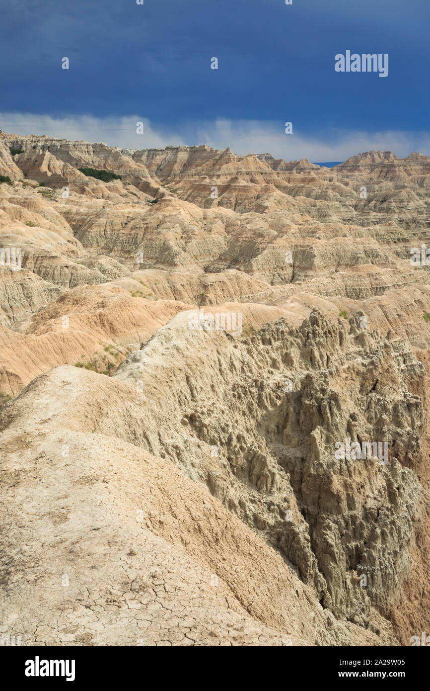 badlands at pinnacles overlook in badlands national park near wall ...