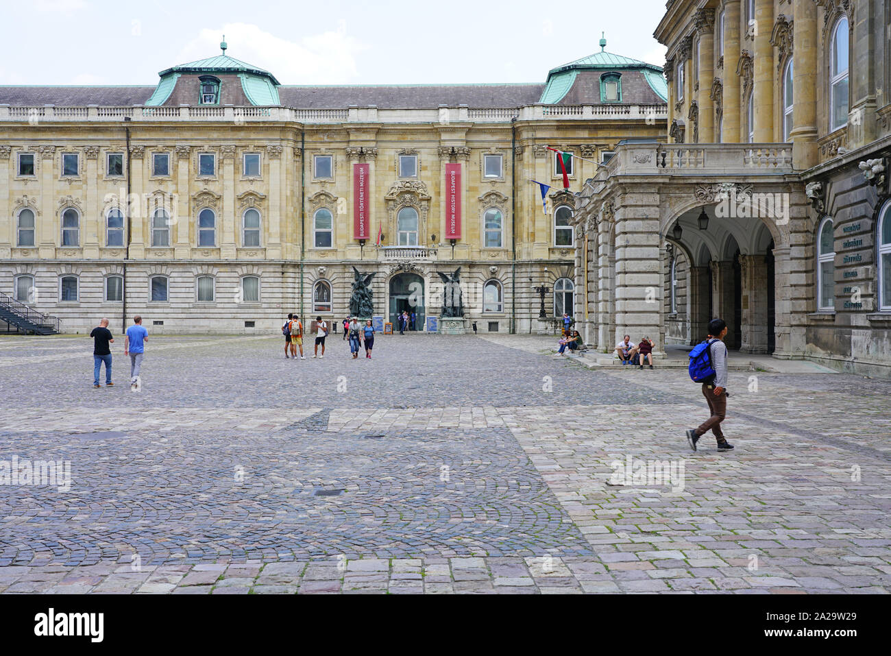 BUDAPEST, HUNGARY -26 MAY 2019- View of the Buda Castle, a historical ...