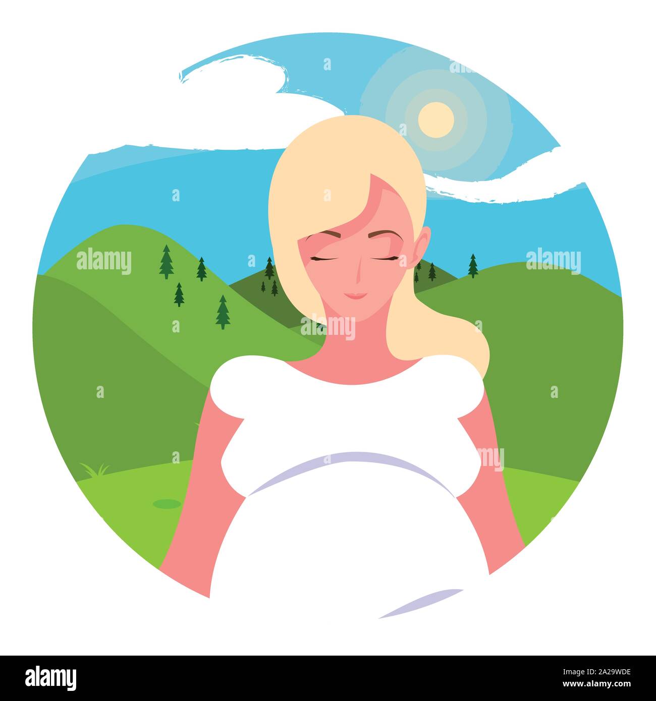 Pregnant woman design, Mother family love pregnancy maternity expecting ...