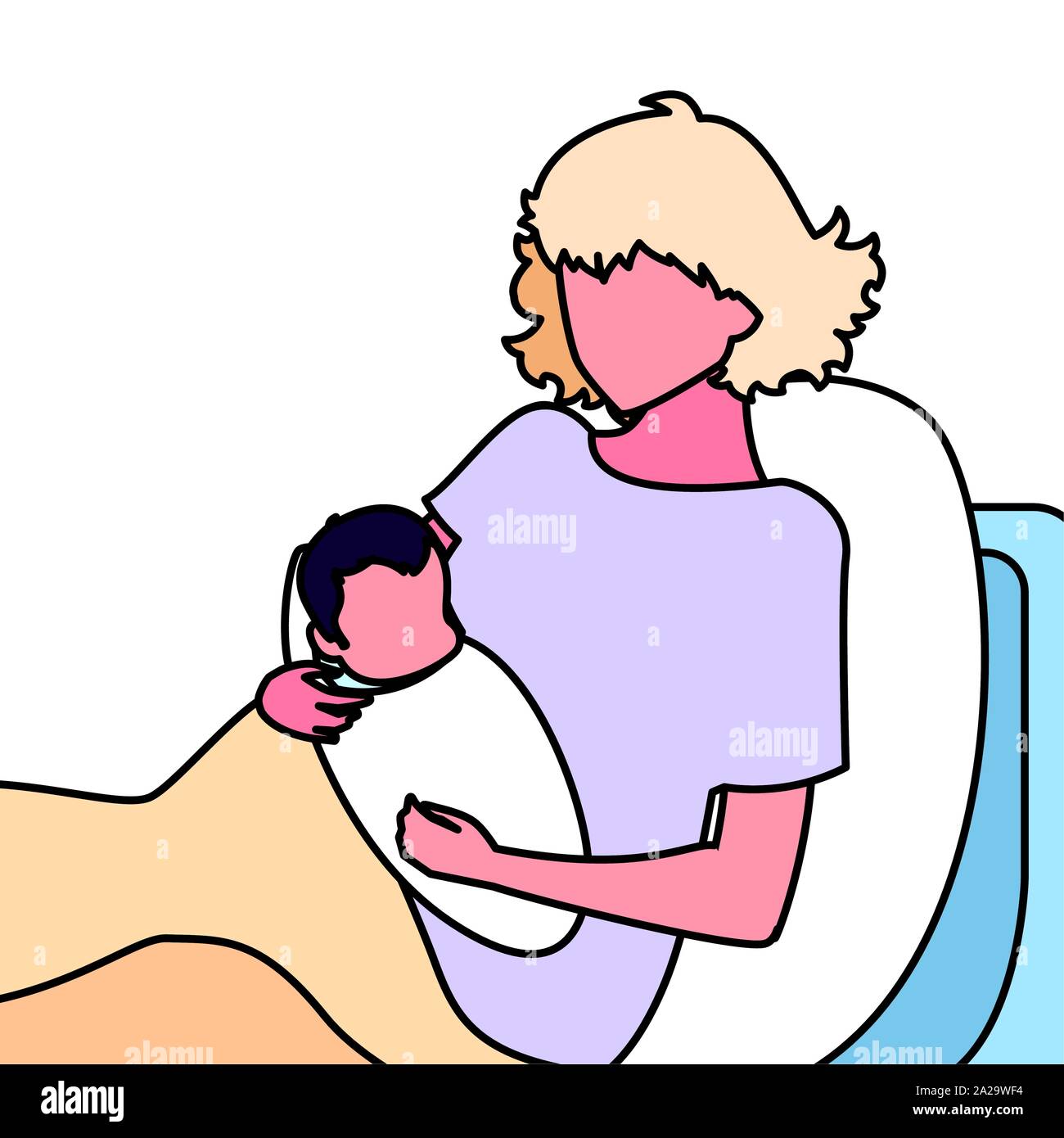 Mother with baby design, Child newborn childhood kid innocence and ...