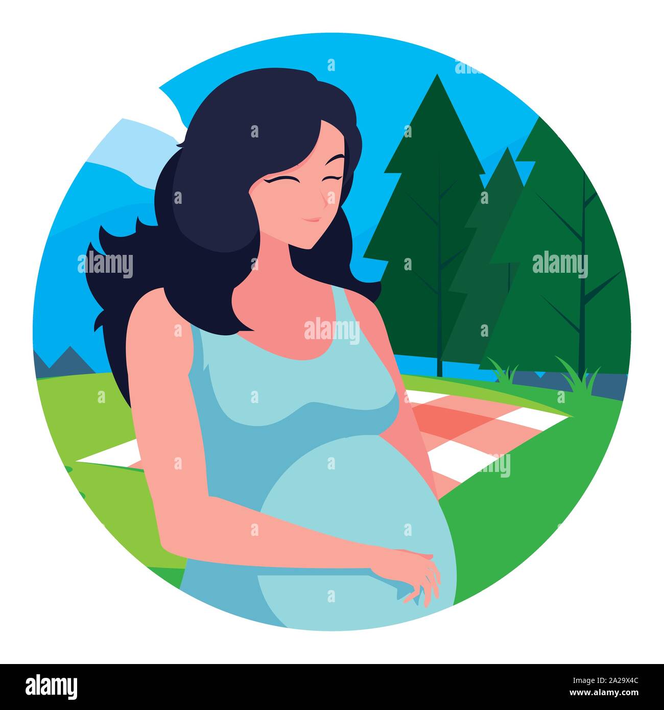 Pregnant woman design, Mother family love pregnancy maternity expecting ...