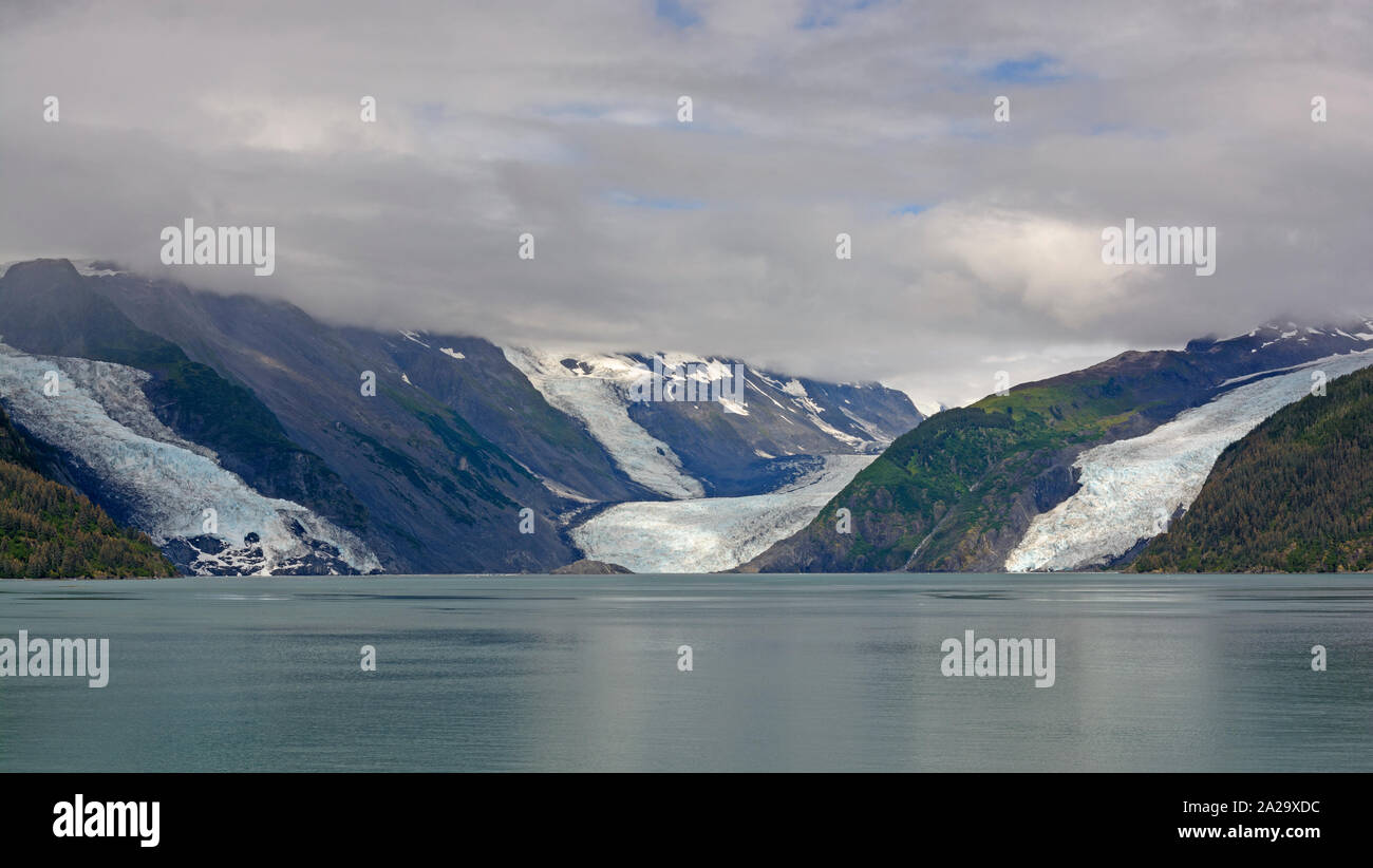 Cascade, Barry, and Coxe Glacier in Prince William Sound in Alaska ...