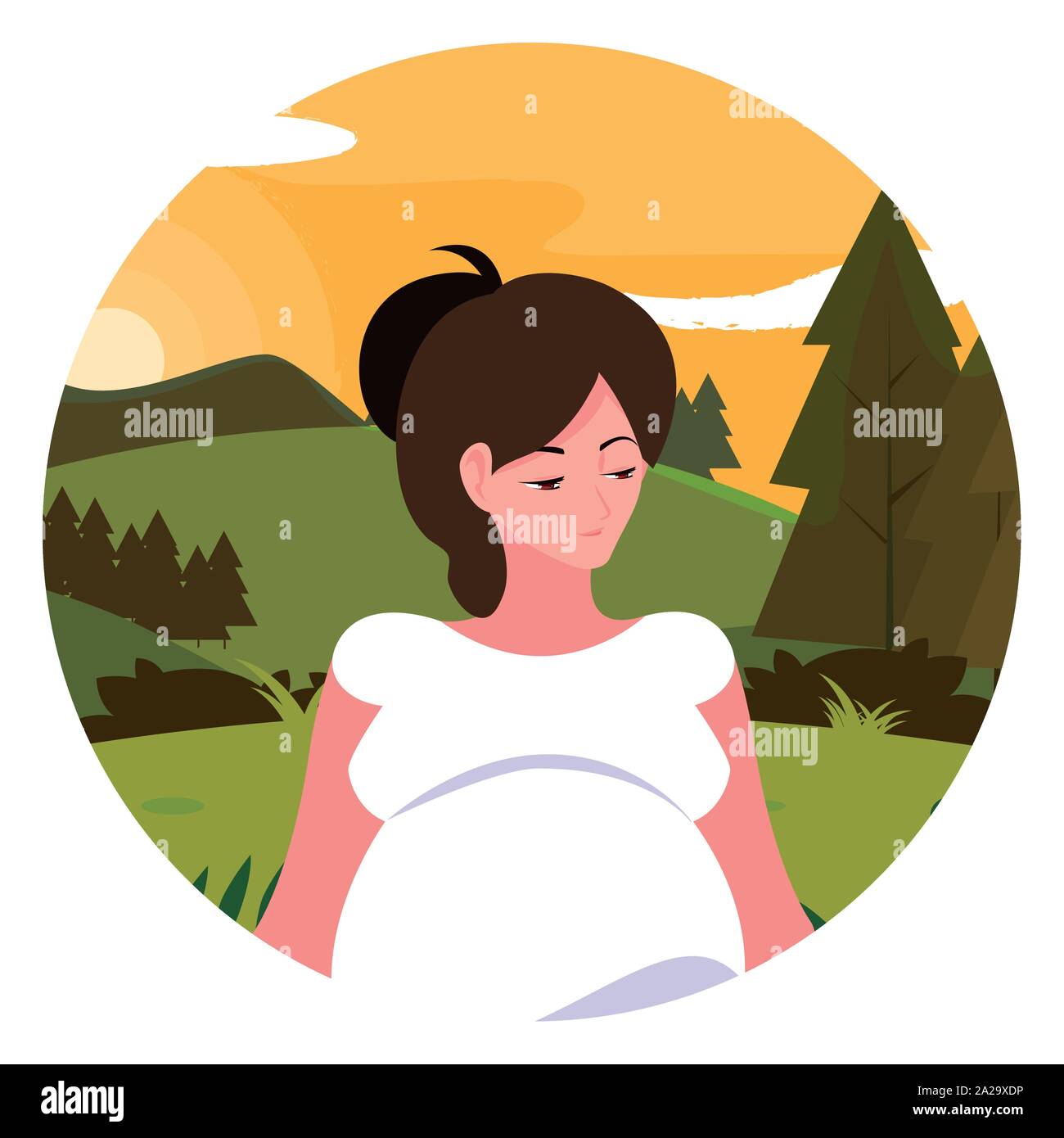 Pregnant woman design, Mother family love pregnancy maternity expecting ...