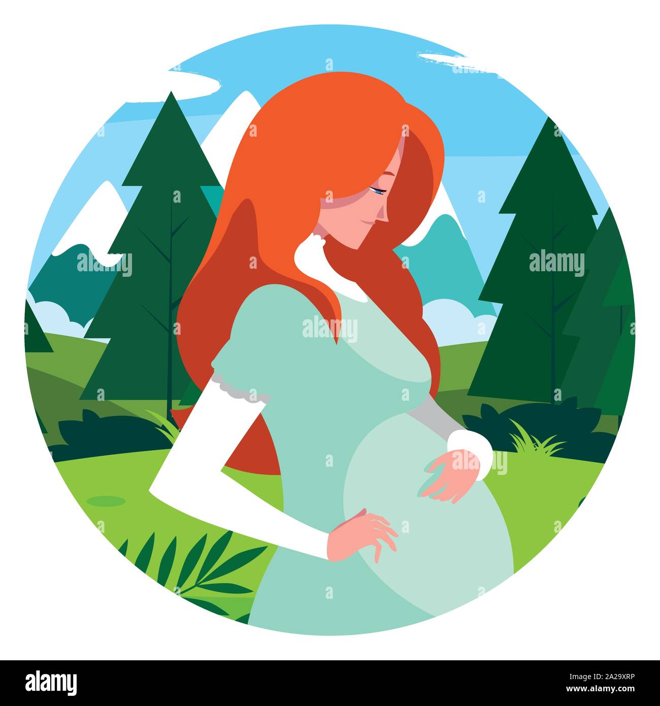 Pregnant woman design, Mother family love pregnancy maternity expecting ...