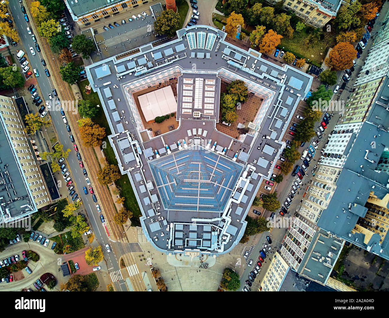 Beautiful panoramic aerial drone view to The Main Building of the ...