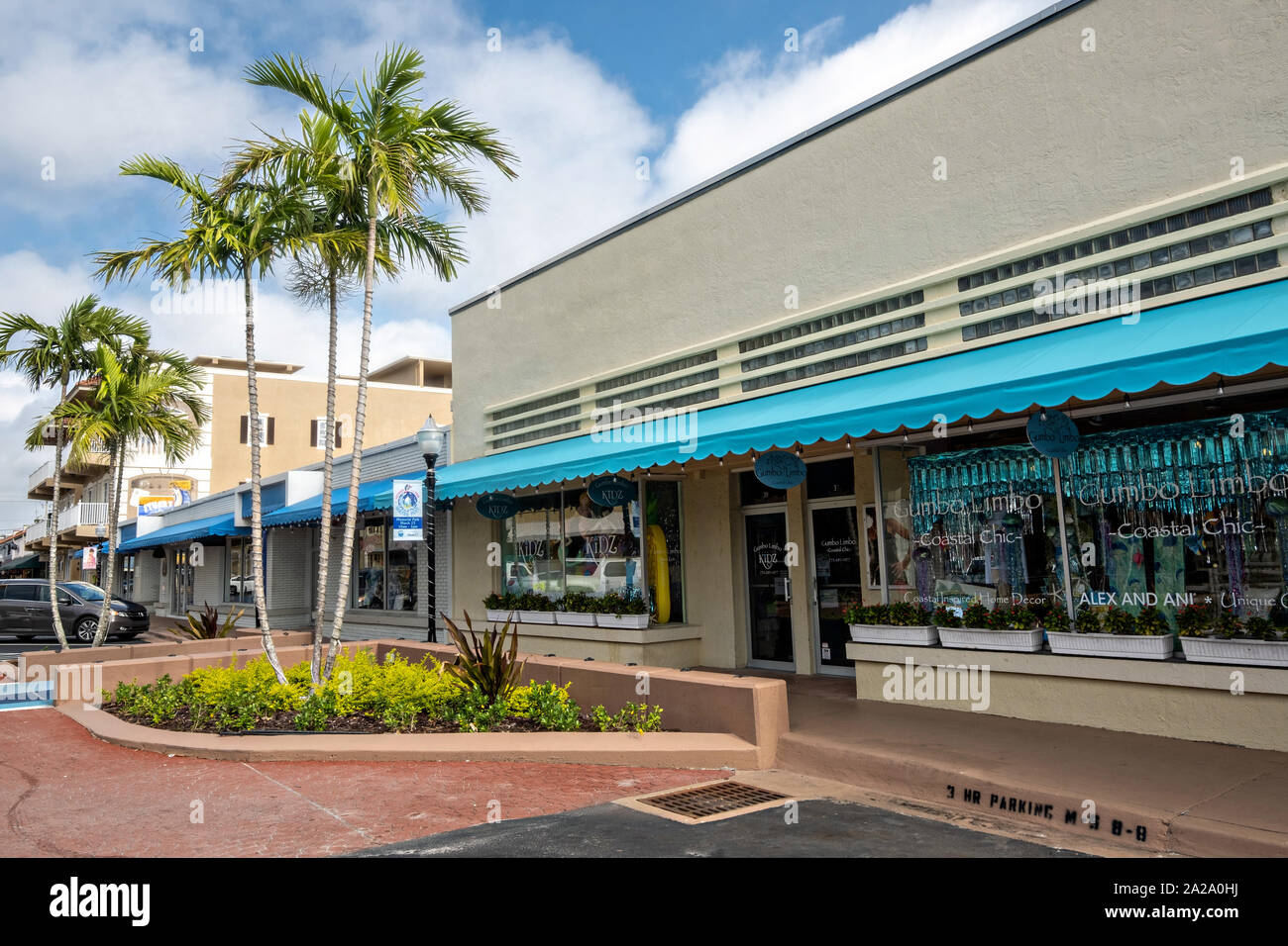 Shops in the historic downtown of Stuart, Florida. The tiny hamlet was ...