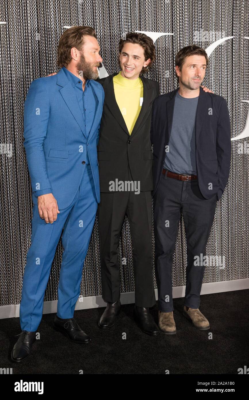 Joel Edgerton, Timothee Chalamet, David Michod at arrivals for THE KING ...