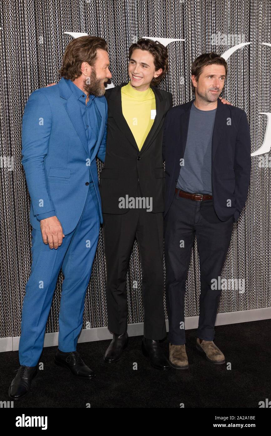Joel Edgerton, Timothee Chalamet, David Michod at arrivals for THE KING ...