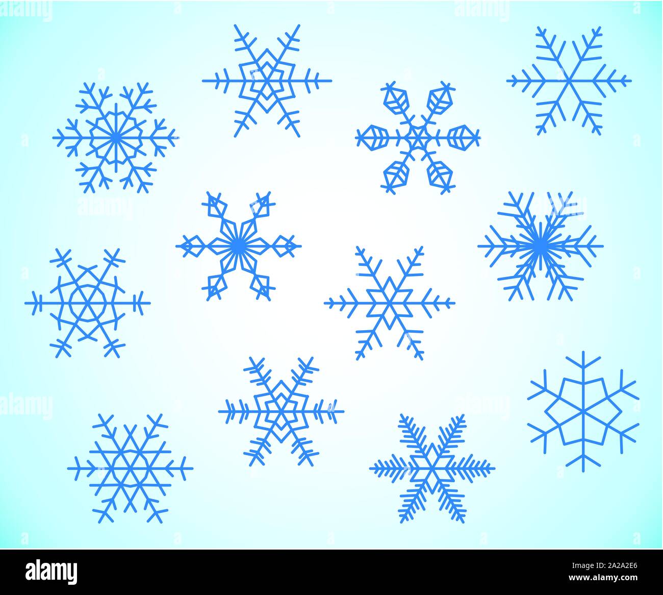 Set of snowflakes Stock Vector Image & Art - Alamy