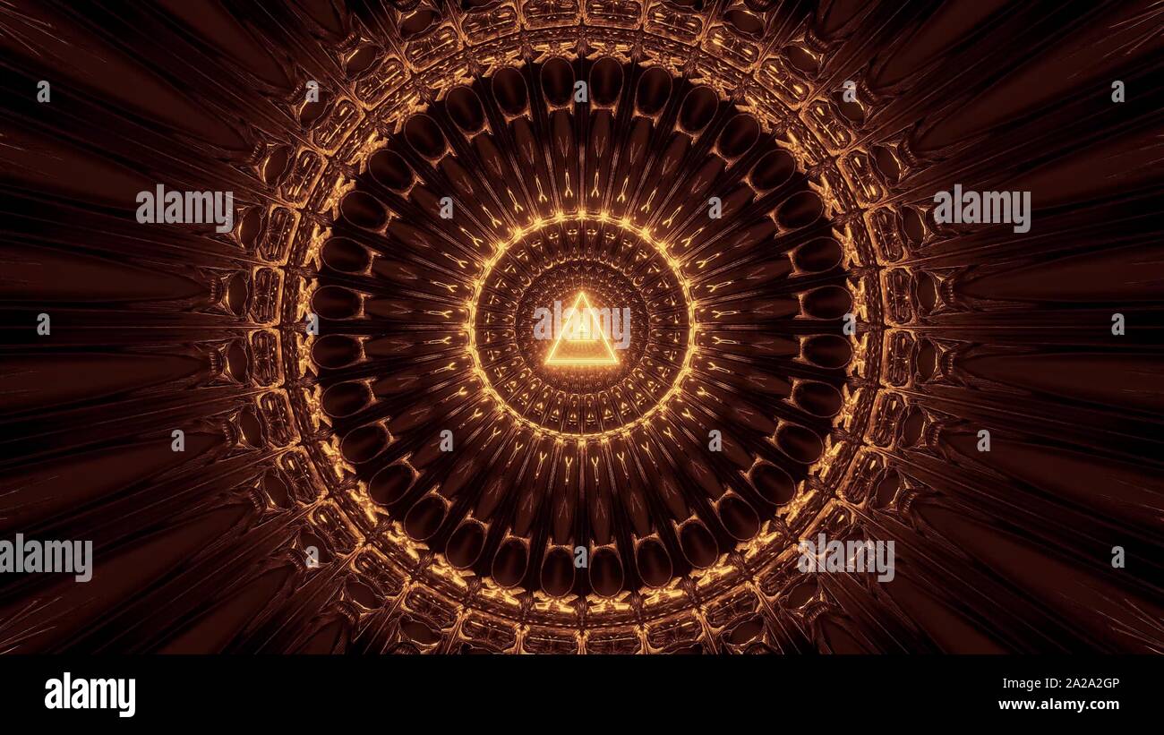 glowing triangle wireframe design 3d illustration background wallpaper ...