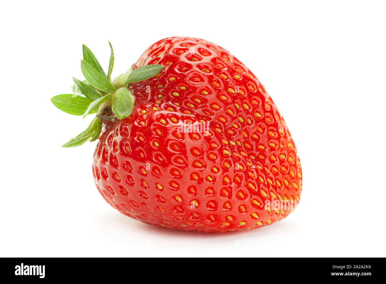 Strawberry fruit closeup isolated on white background Stock Photo - Alamy