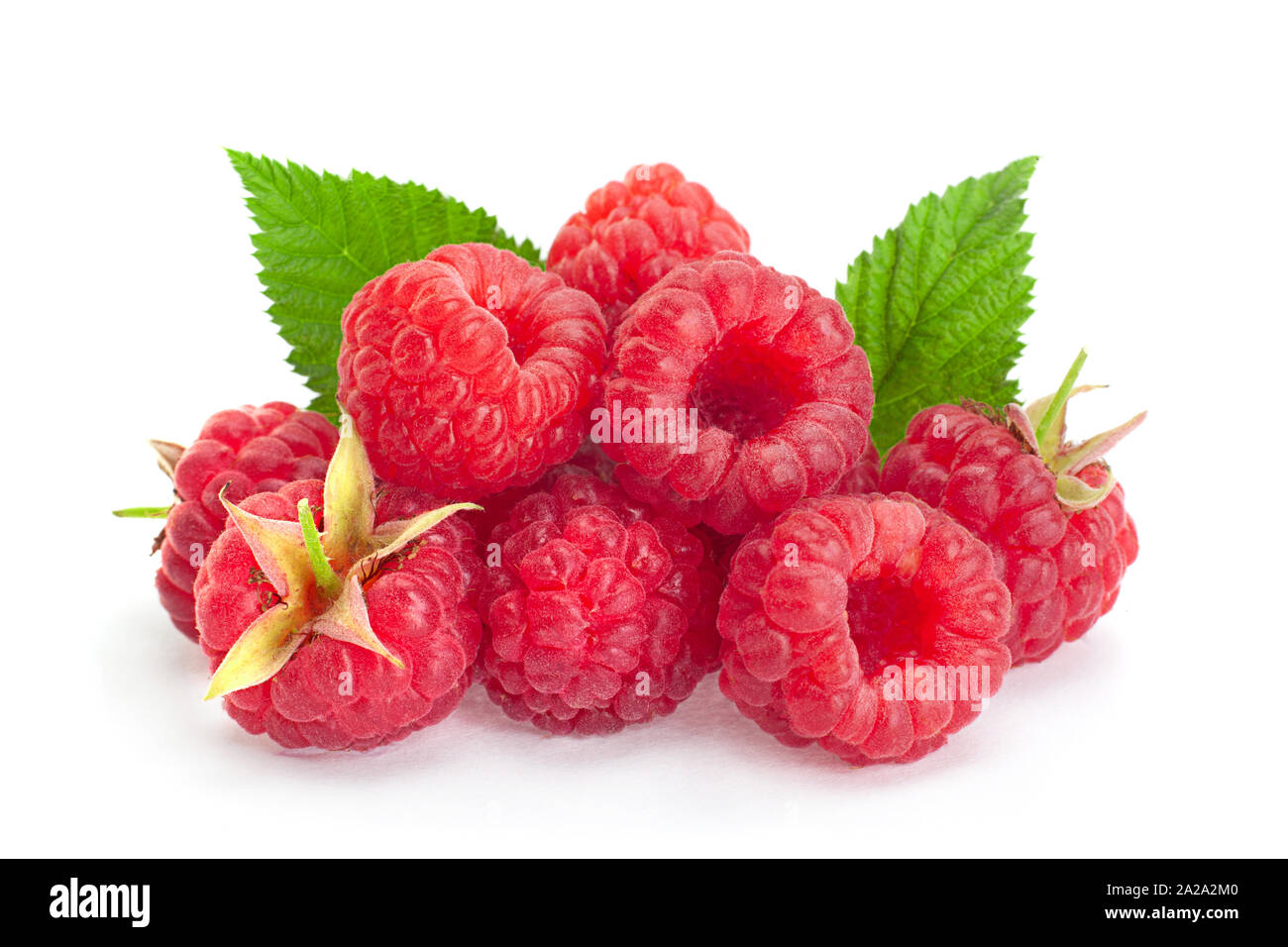 Raspberry fruit closeup isolated on white background Stock Photo - Alamy
