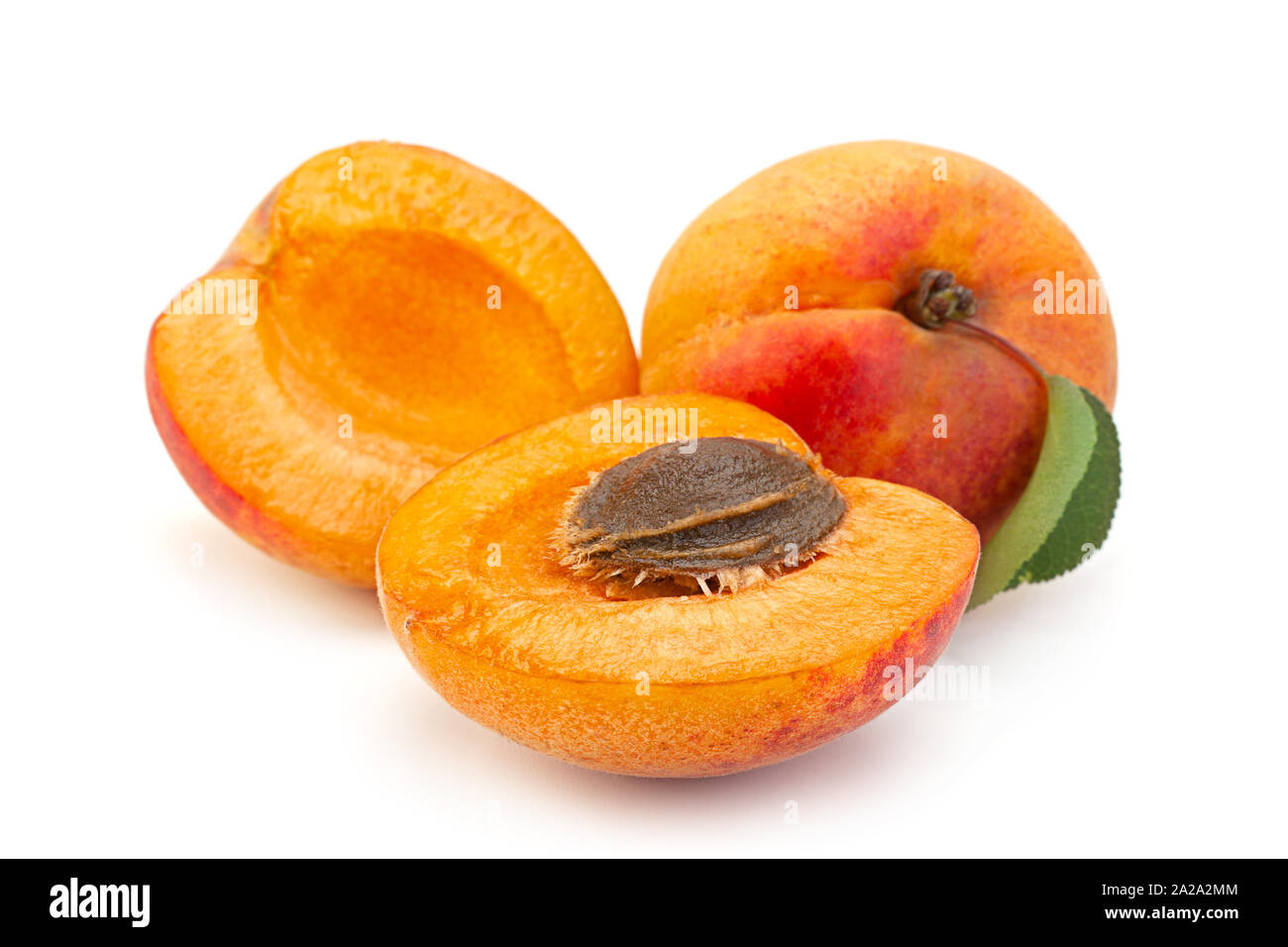 Apricot fruit closeup isolated on white background Stock Photo - Alamy
