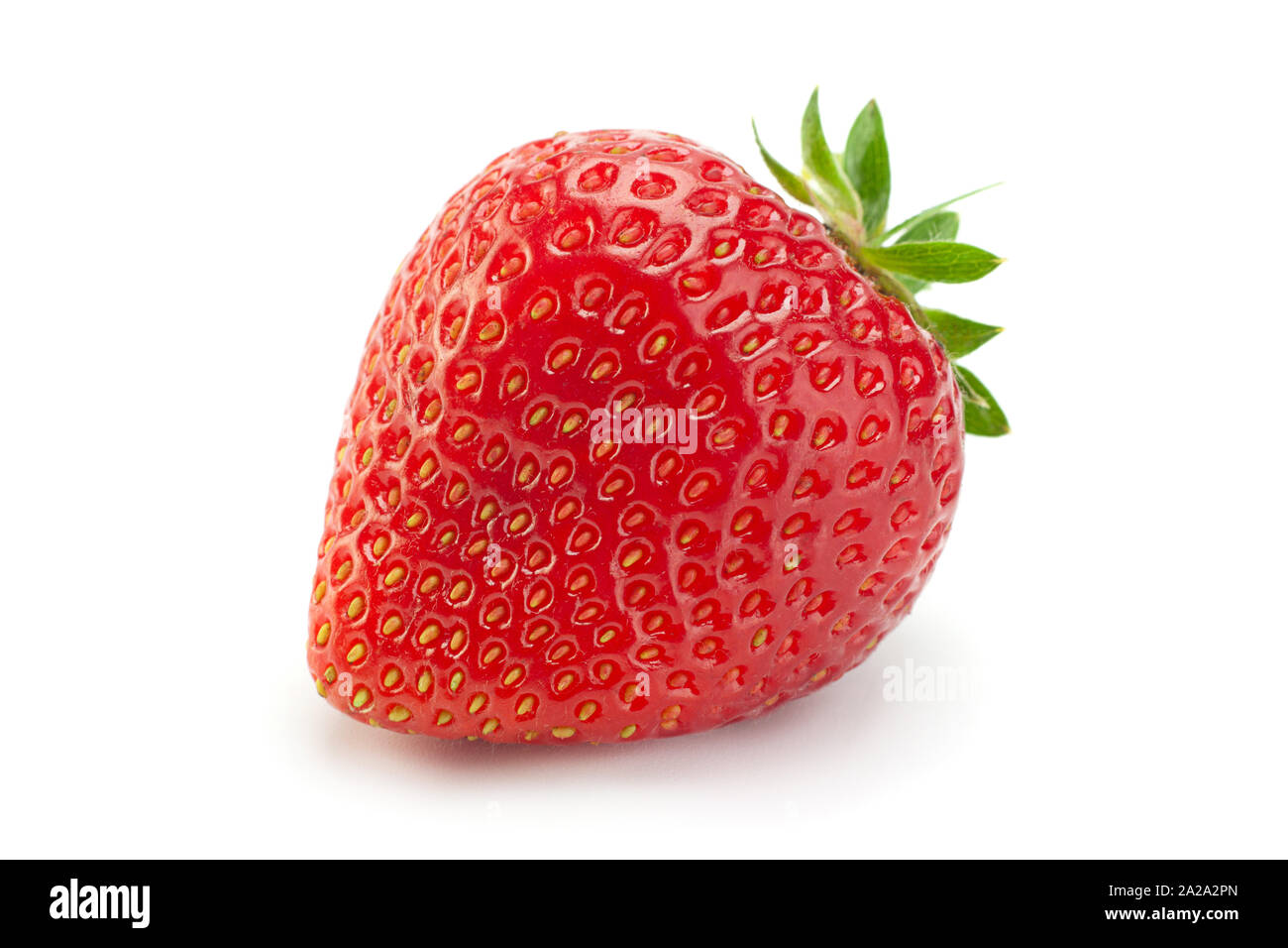 Strawberry fruit closeup isolated on white background Stock Photo - Alamy